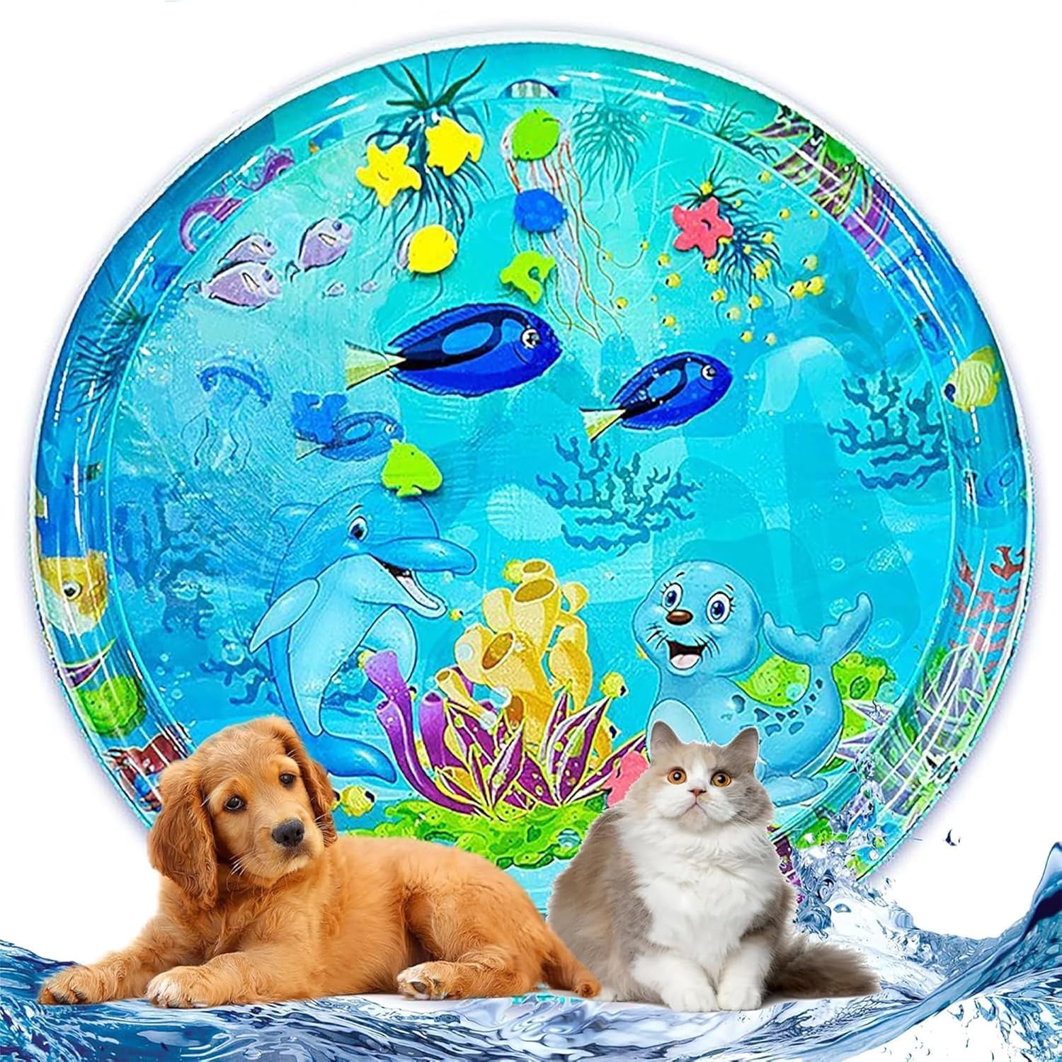 2025 Upgraded Thickened Water Sensor Play Mat for Pets, Cats & Dogs ...