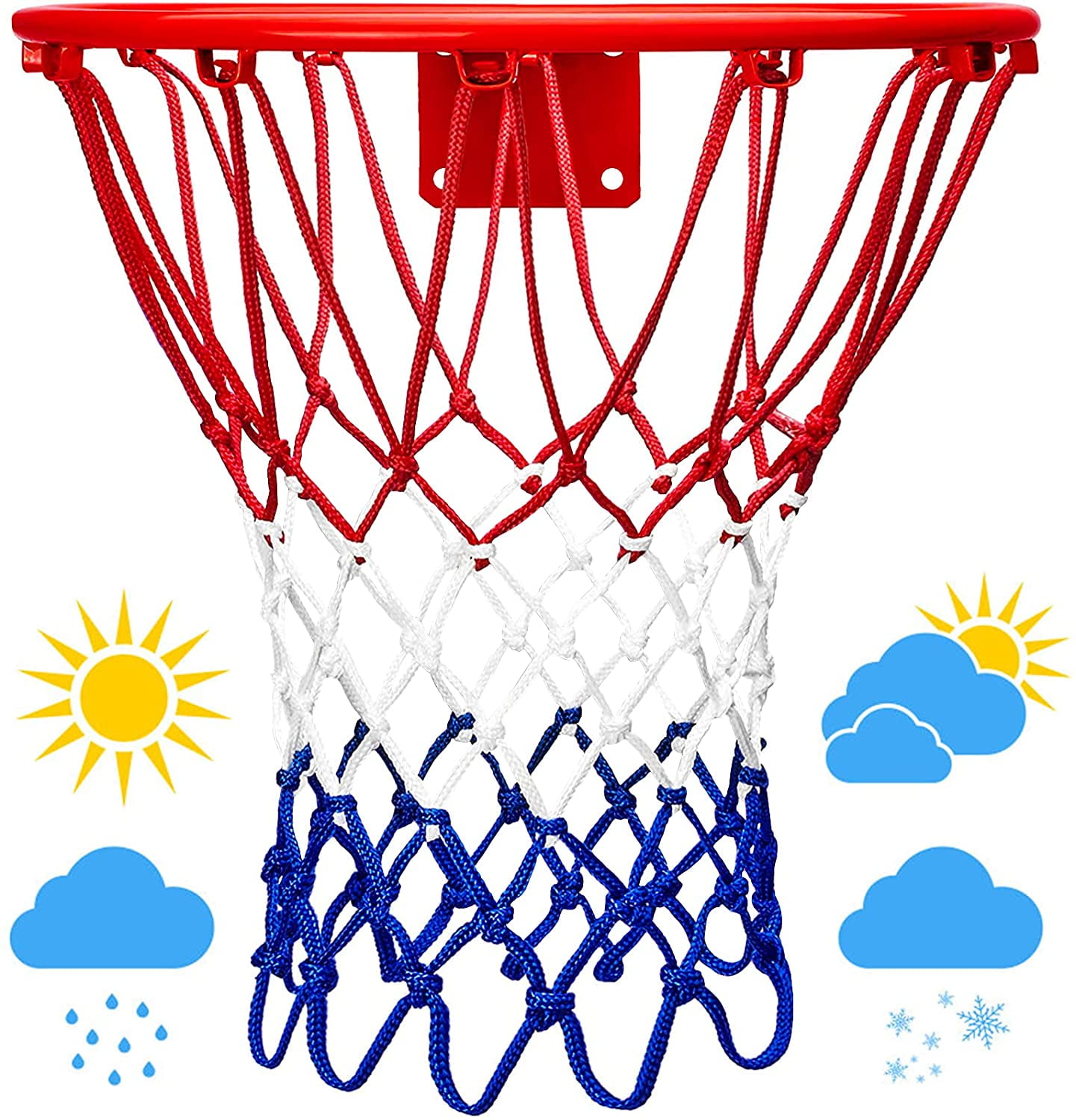 2025 Upgraded Thickening Heavy Duty Basketball Net, Rainproof Sunscreen ...