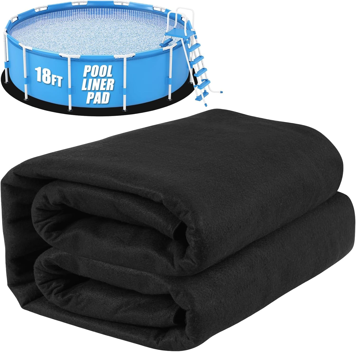 2025 Upgraded Thicker Pool Pads for Above Ground Pool, 12 FT Pool Pad ...