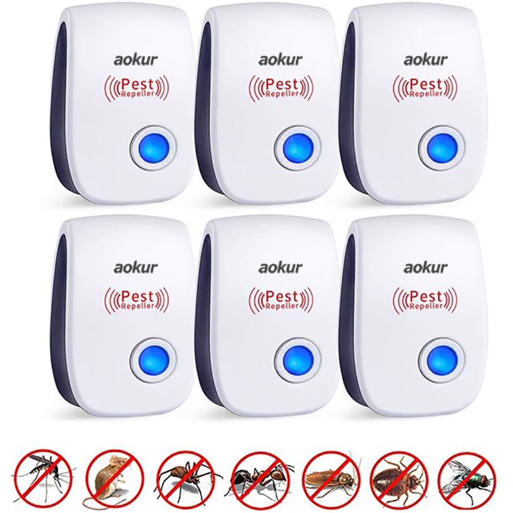 Ultrasonic Pest Repeller 6 Pack Pest Repellent, Pest Control Plug in ...