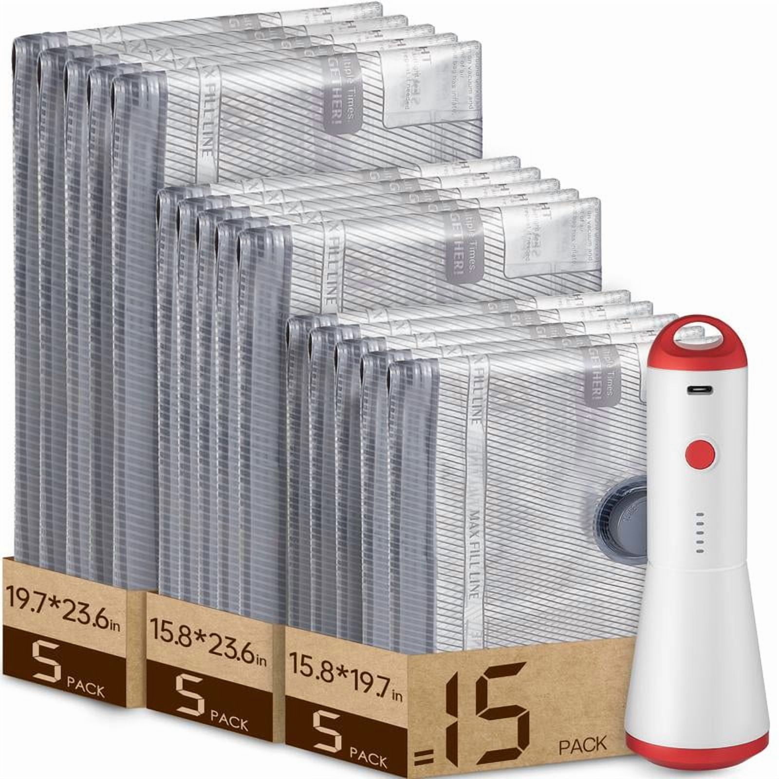 [2025 Upgraded] Vacbird X7 Cordless Travel Vacuum Bag Set – 15-Pack ...