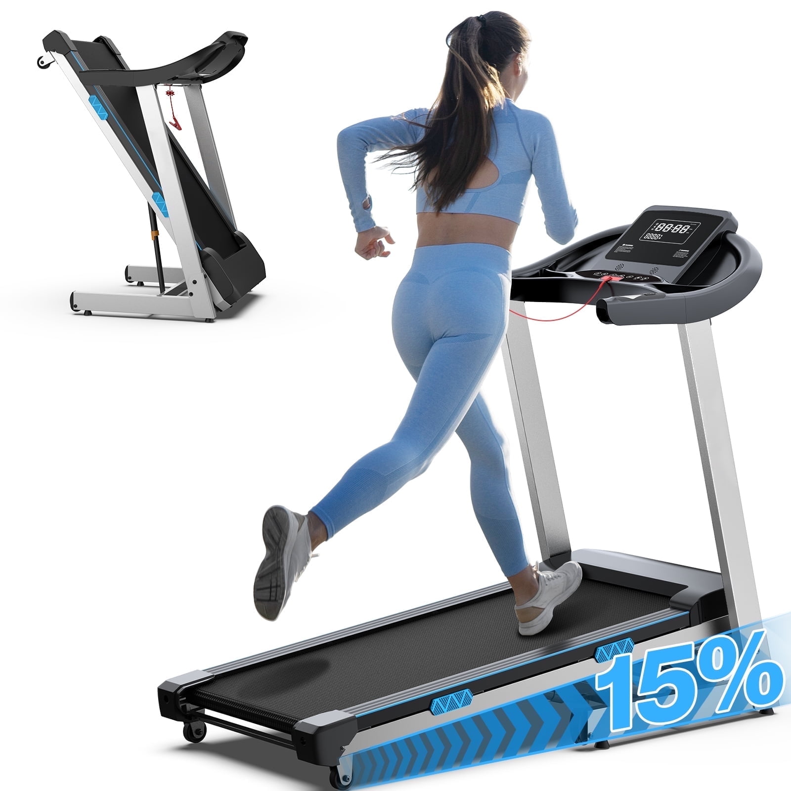 2025 Upgraded Walking Pad with Incline, Under Desk Treadmills 350Lbs ,3 ...