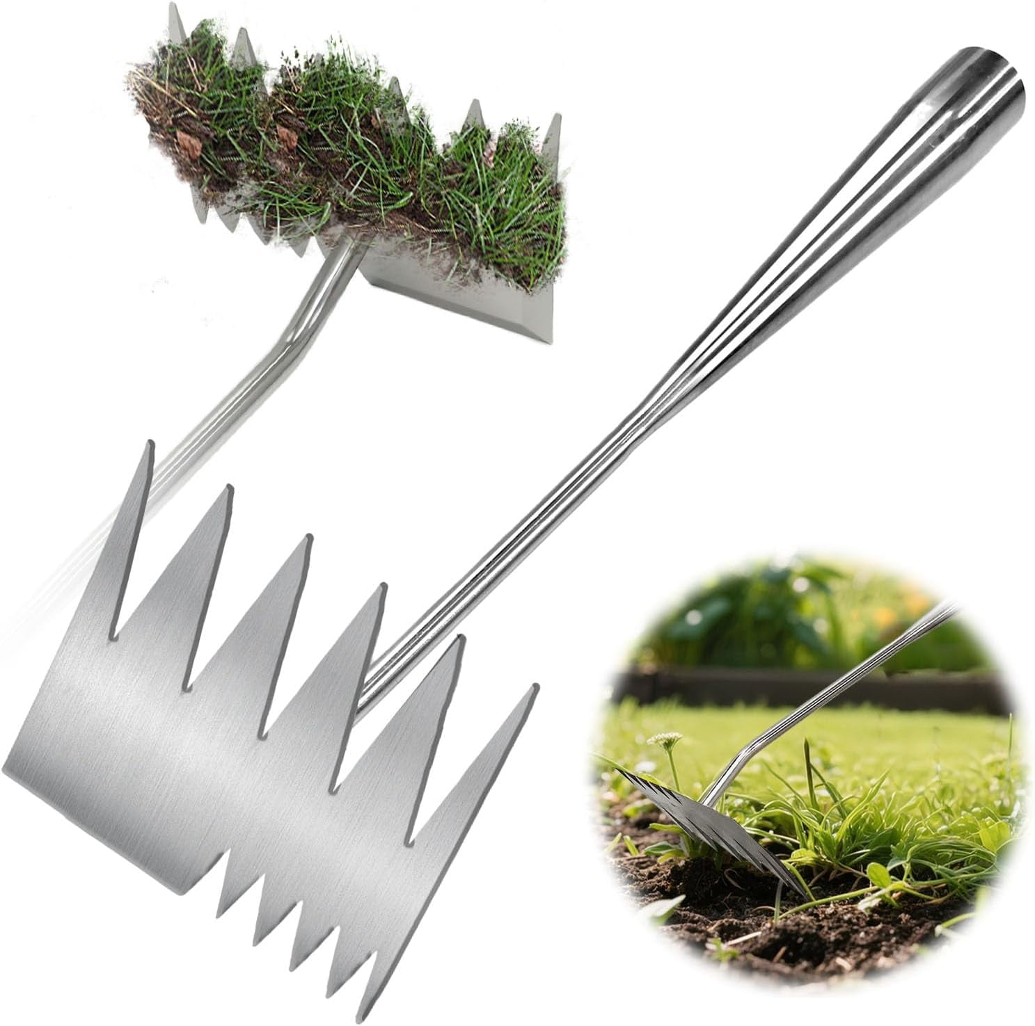 2025 Upgraded Weed Puller Tool,Portable Garden Weed Rake Uprooting ...