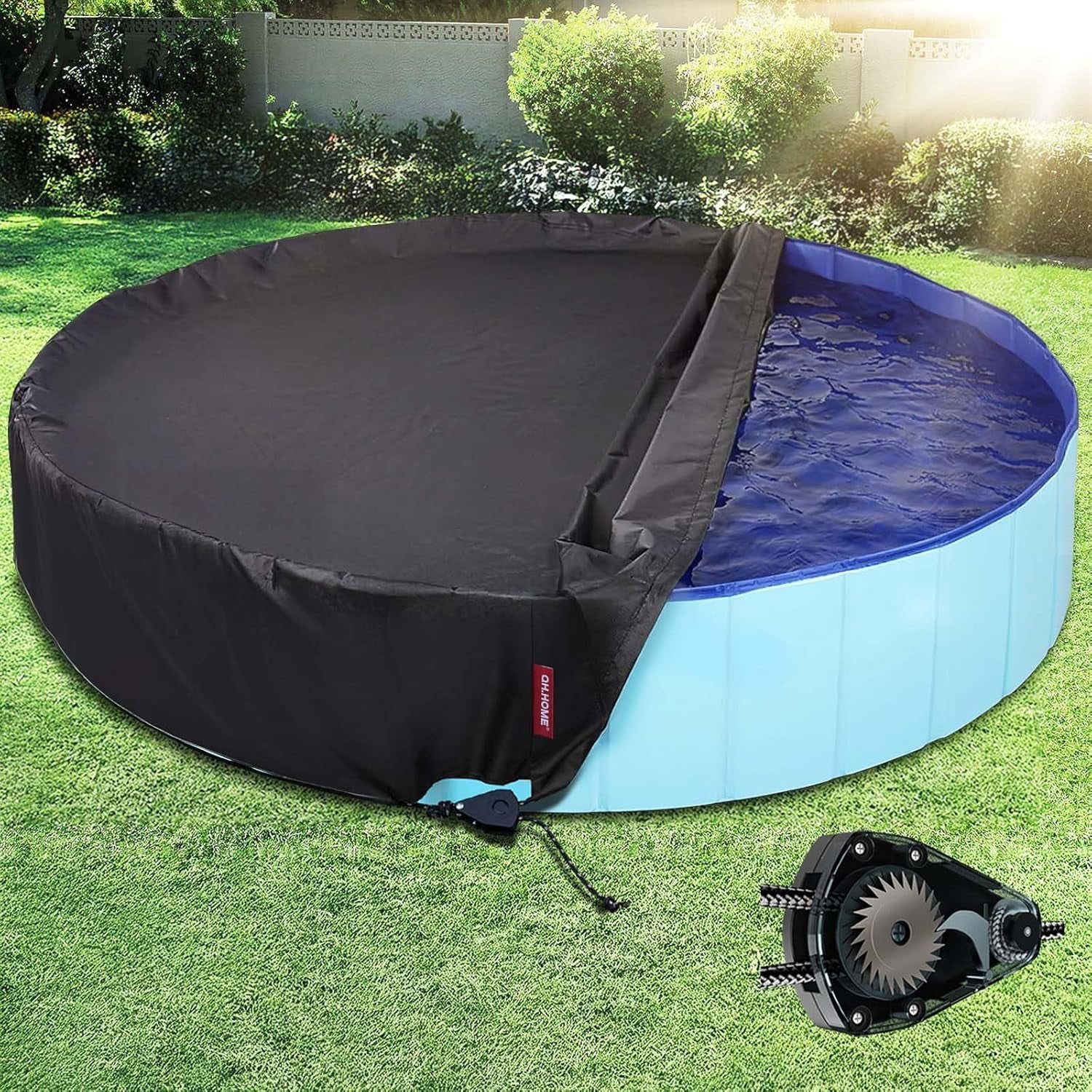 [2025 Upgraded Windproof] 47-48 inch Kiddie Pool Cover Round ...