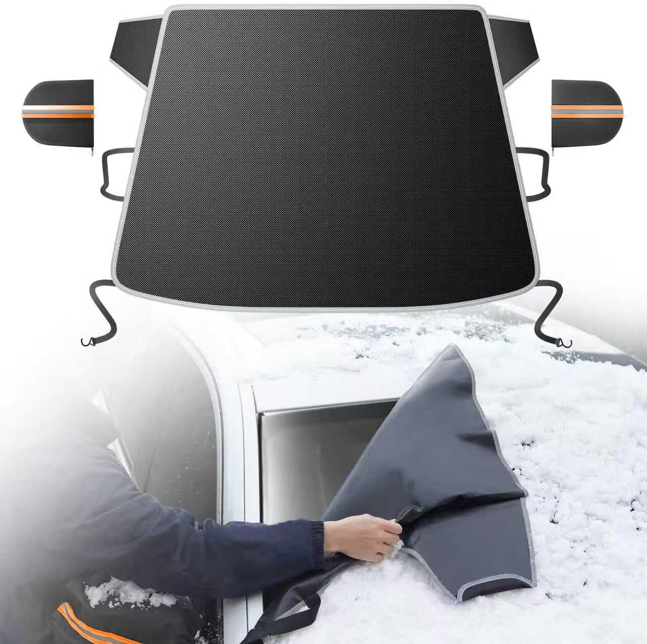 [2025 Upgraded] Windshield Cover for Ice and Snow [700D Waterproof ...