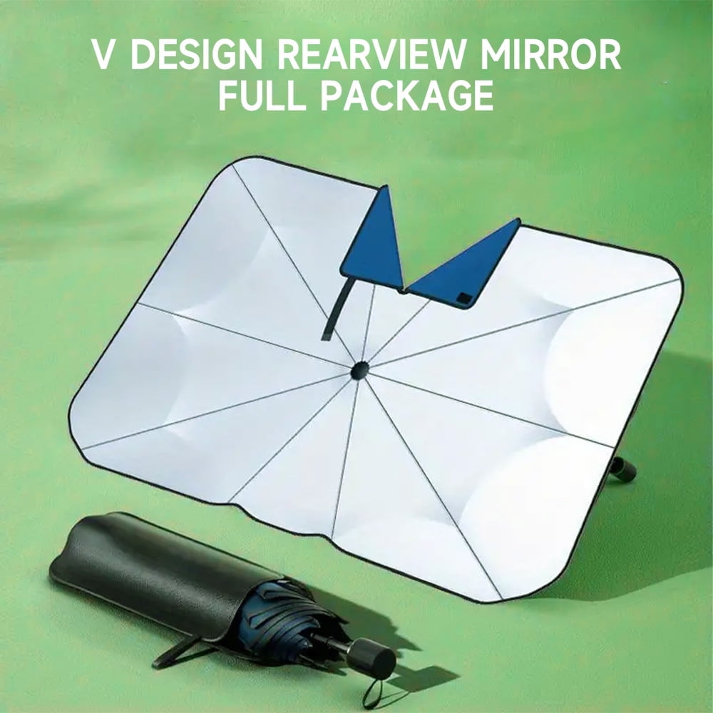 [2025 Upgraded] Windshield Sun Shade Umbrella [Ice Rib High Speed ...