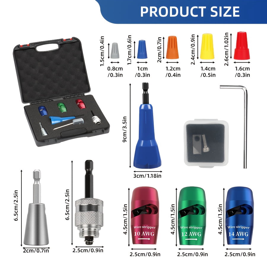 2025 Upgraded Wire Stripping Tool & Wire Twisting Connector, 6/8/10/12 ...