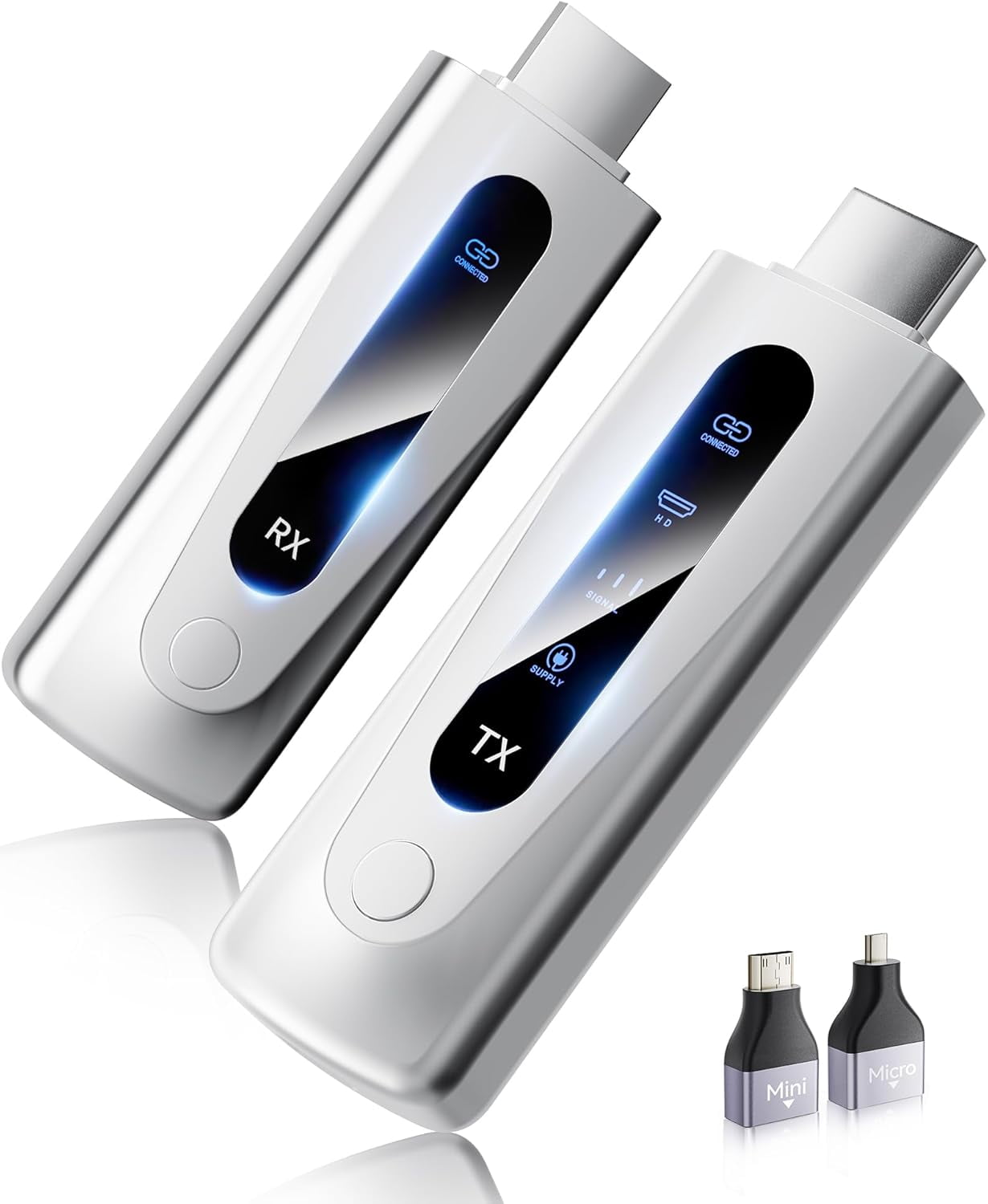 2025 Upgraded Wireless HDMI Transmitter and Receiver 328FT/100M, LED ...