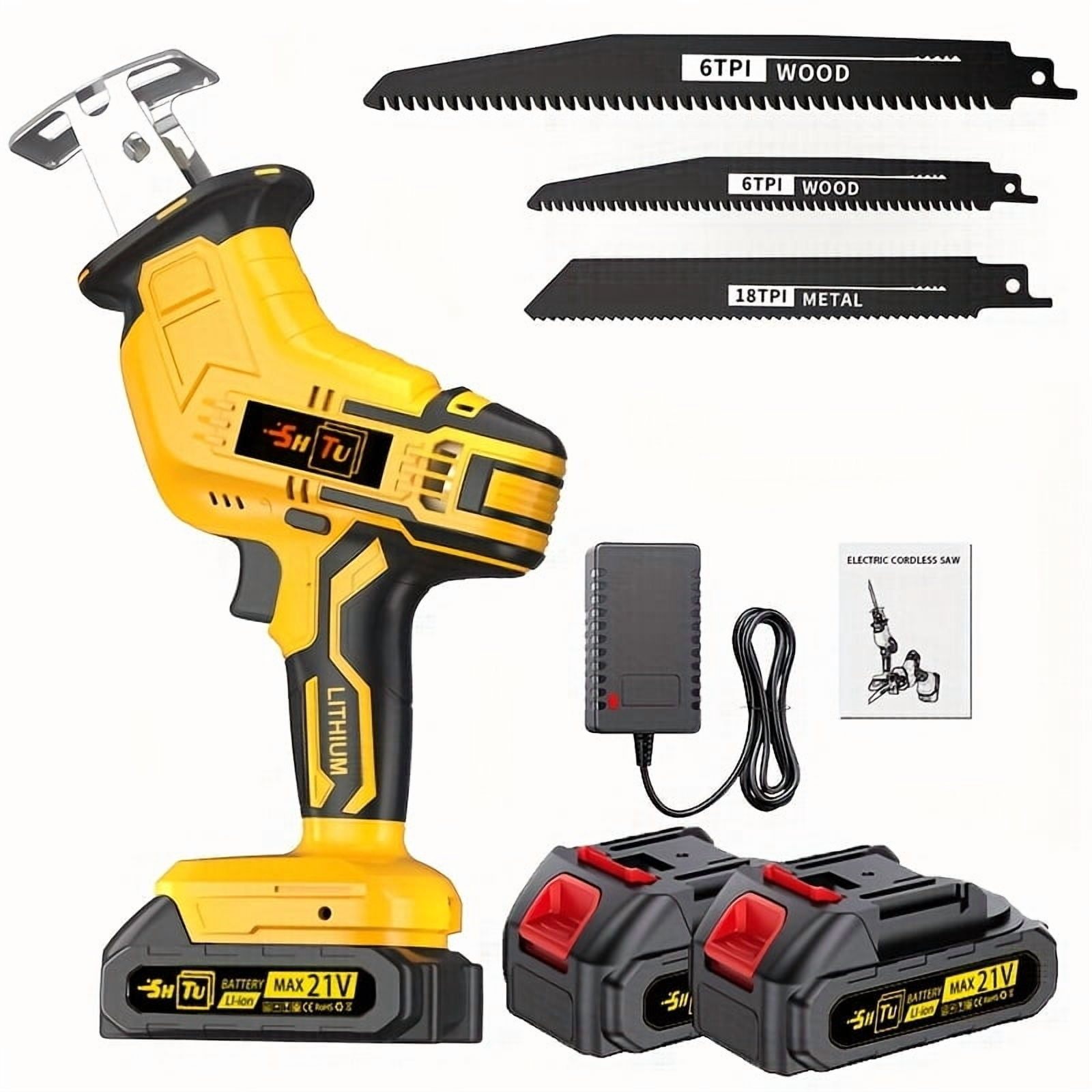 2025 Upgraded Wireless Rotary & Reciprocating Saw Set - Blade Set ...