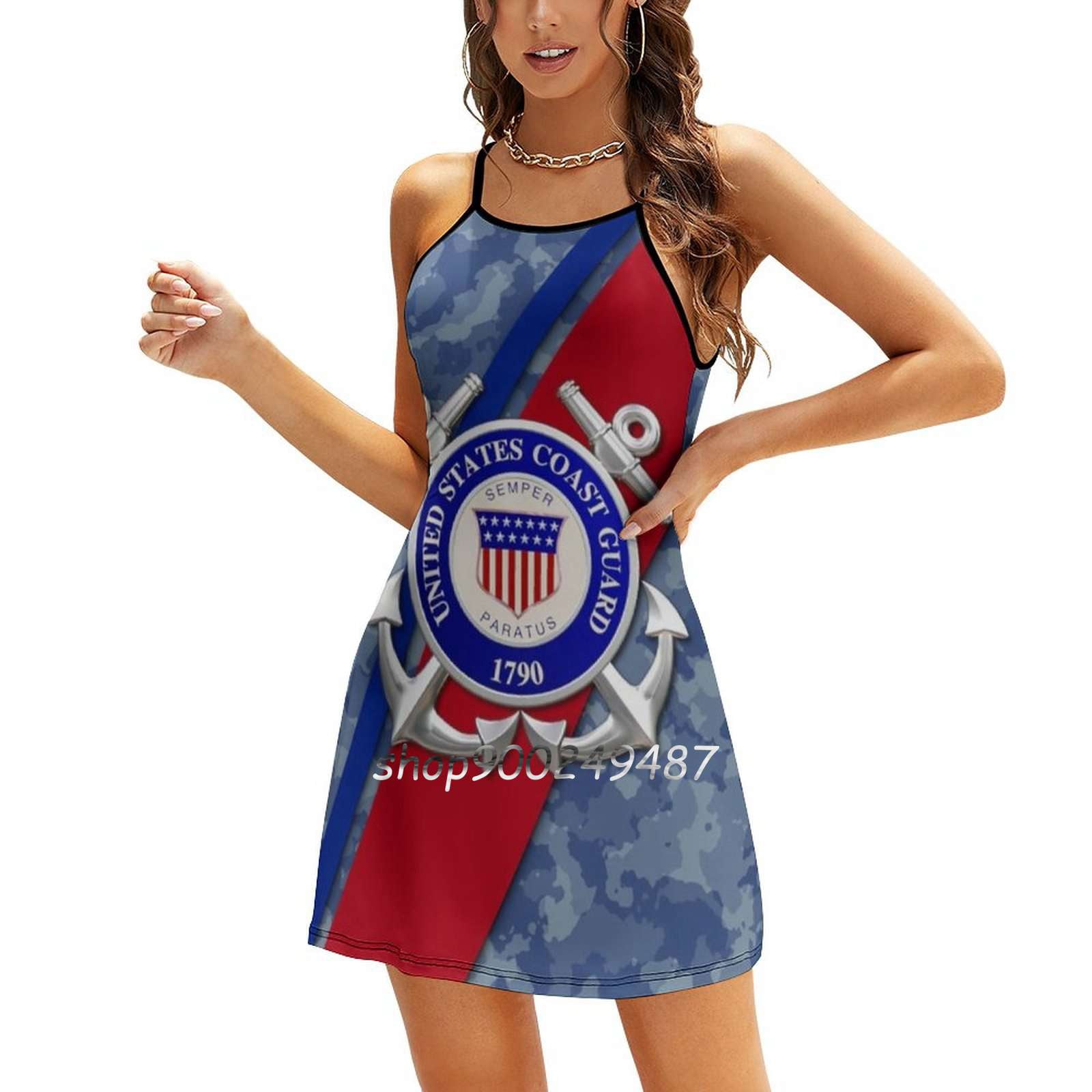 2025 Us Coast Guard Evening Party Dresses Midi Dress Female Sweet One ...