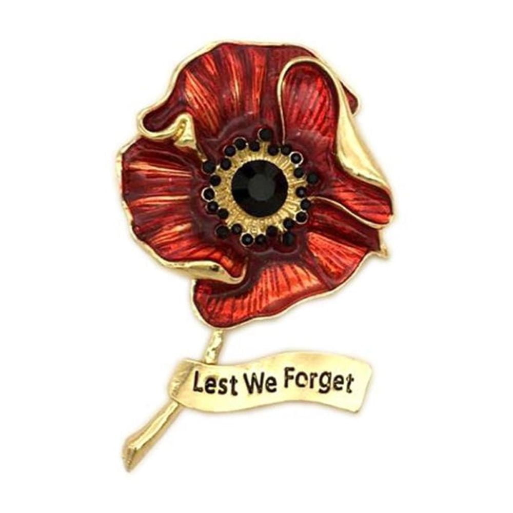 2025 VE Day 80 Poppy Brooch, VE Day 80th Anniversary Red Poppy Brooch ...