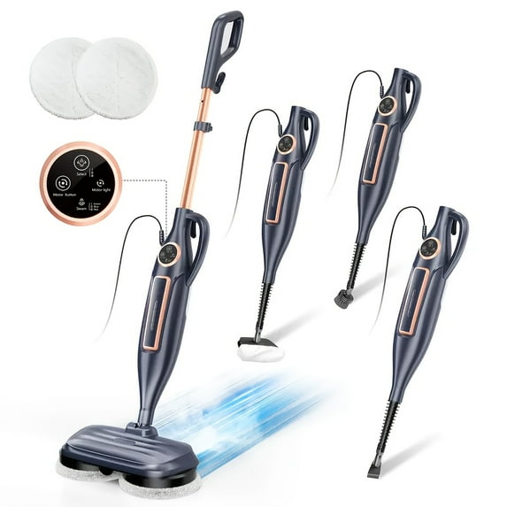 2025 VM6 Steam Mop: 10-in-1 Heavy-Duty with Rotating Spin Pads, Steam ...