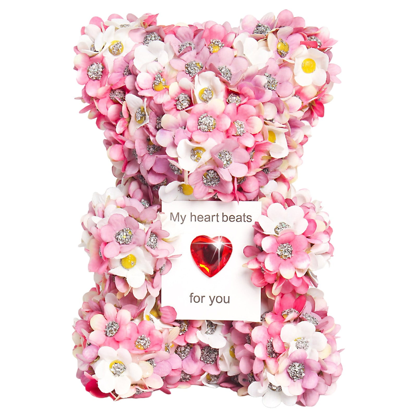 2025 Valentine's Day Gift Lifelike Foam Bear With Roses For Surprises ...