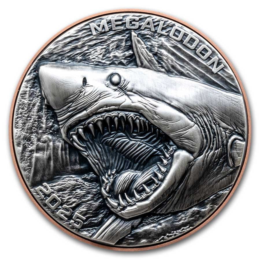 2025 Vanuatu Silver and Copper Giant Megalodon (with Box & COA ...