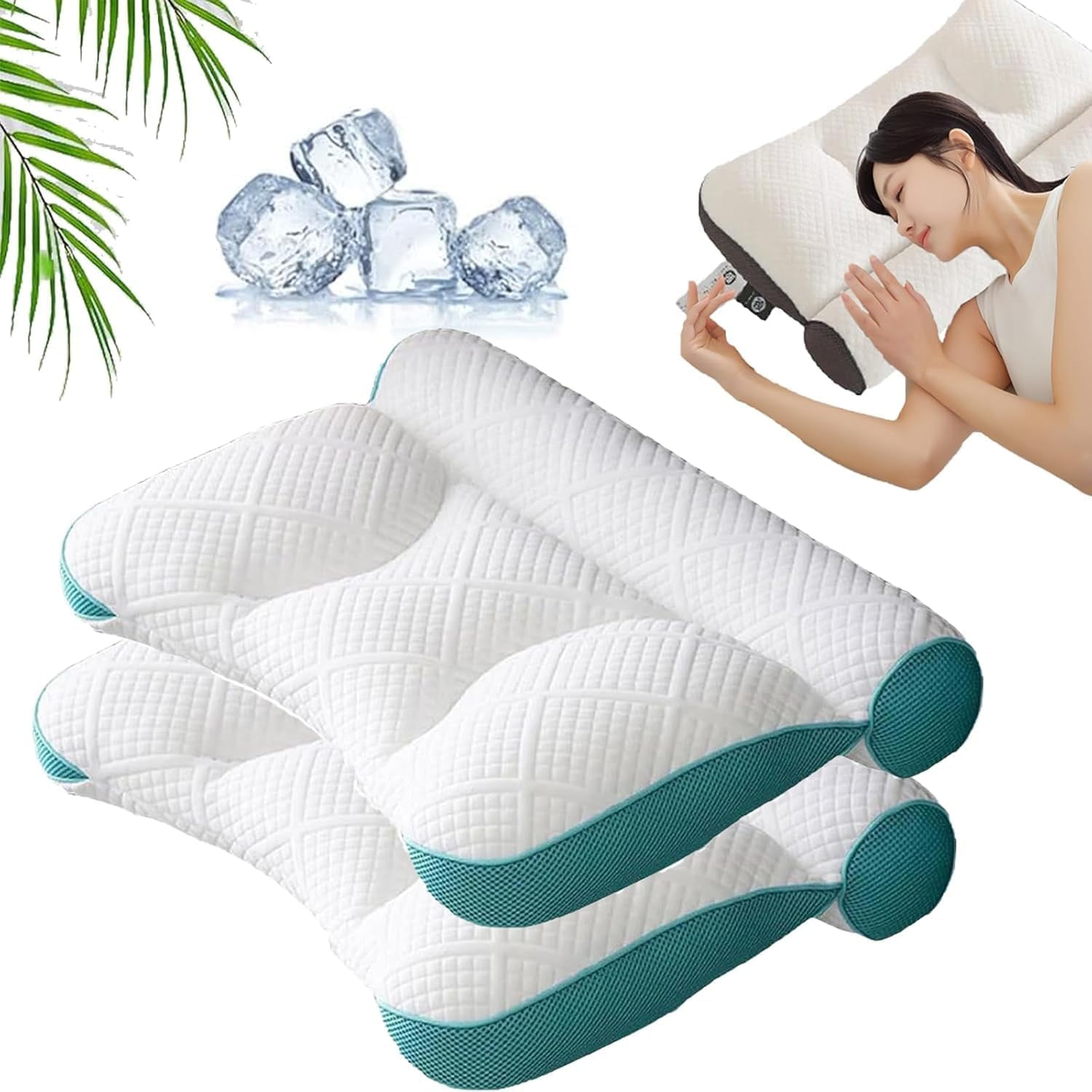 2025 Version Hicalyy Ergonomic Pillow,Sleep Enhancing Cervical Support ...