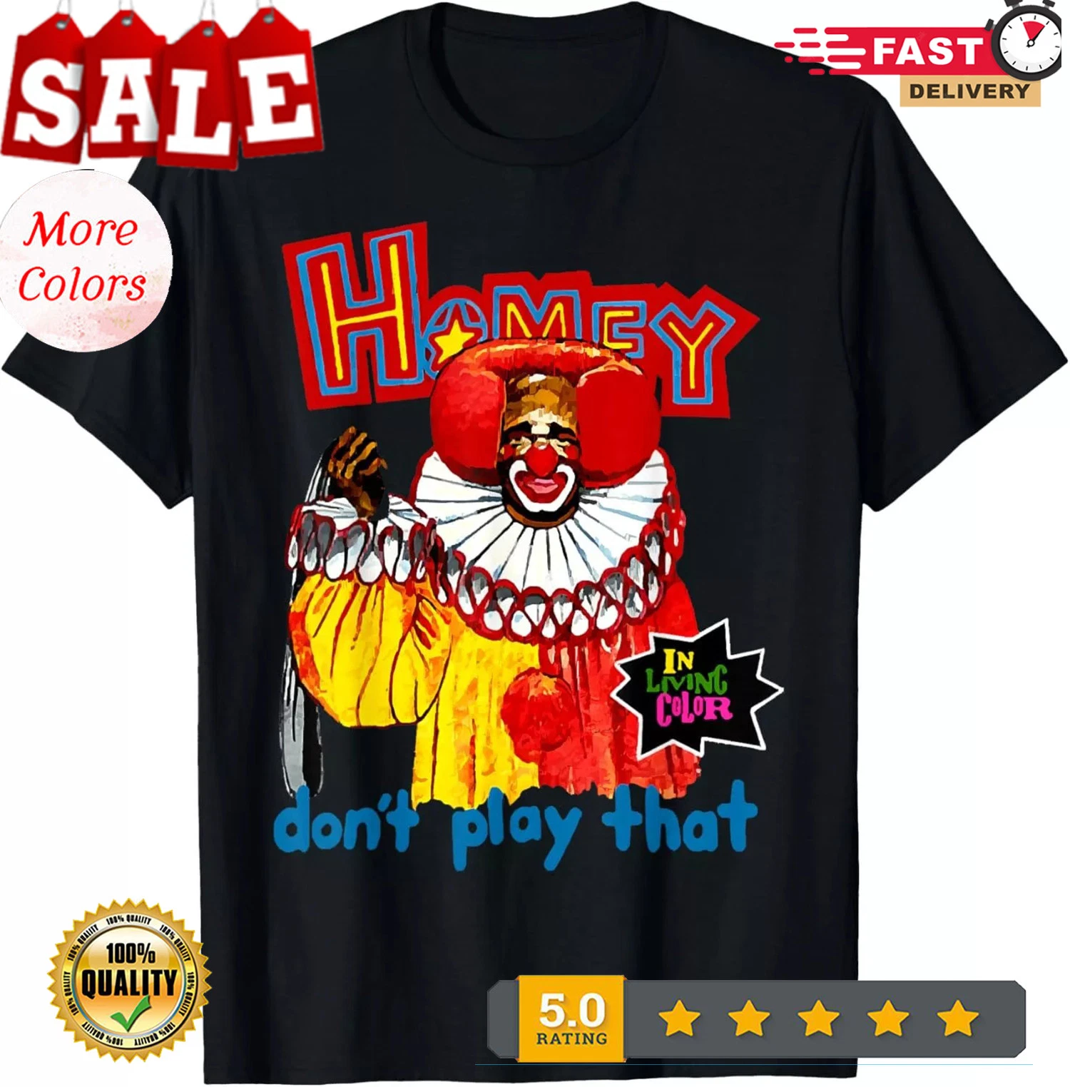 2025/Vintage 90s In Living Color Homey Don't Play That Clown T-Shirt ...