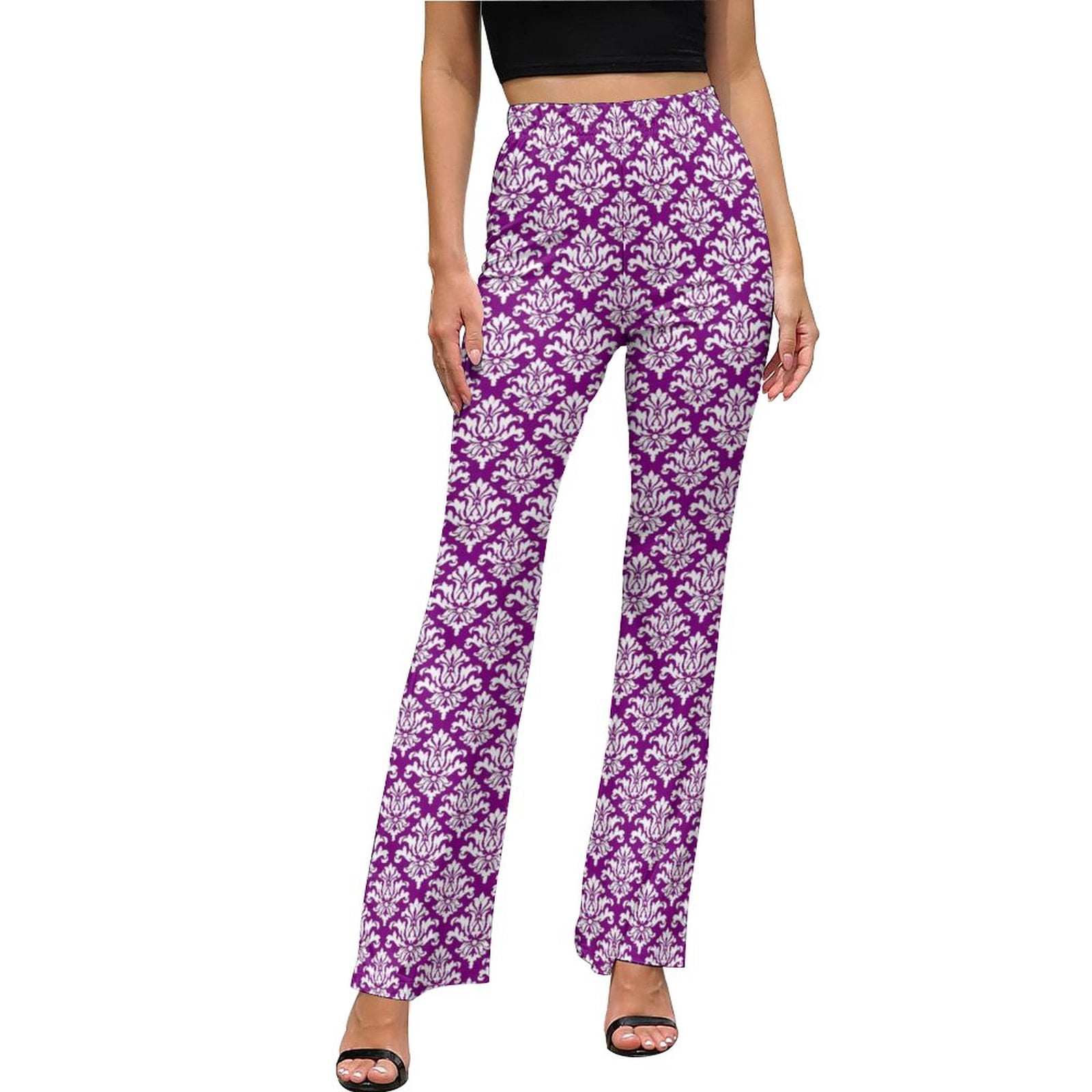 2025 Vintage Damask Casual Pants Female Tribal Print Slim Harajuku ...
