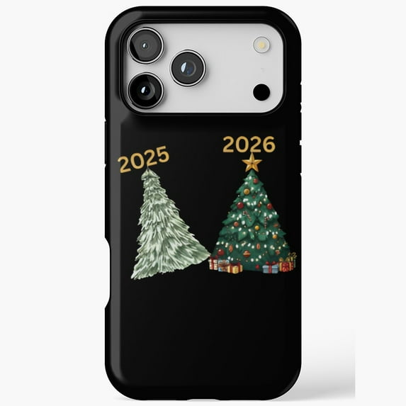 2025 Vs 2026 Christmas Tree Meme iPhone Case 17 11 12 13 14 15 16 Pro ...