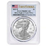 2025-W Laser Engraved Privy 1 oz Proof Silver American Eagle PCGS PF 69 ...