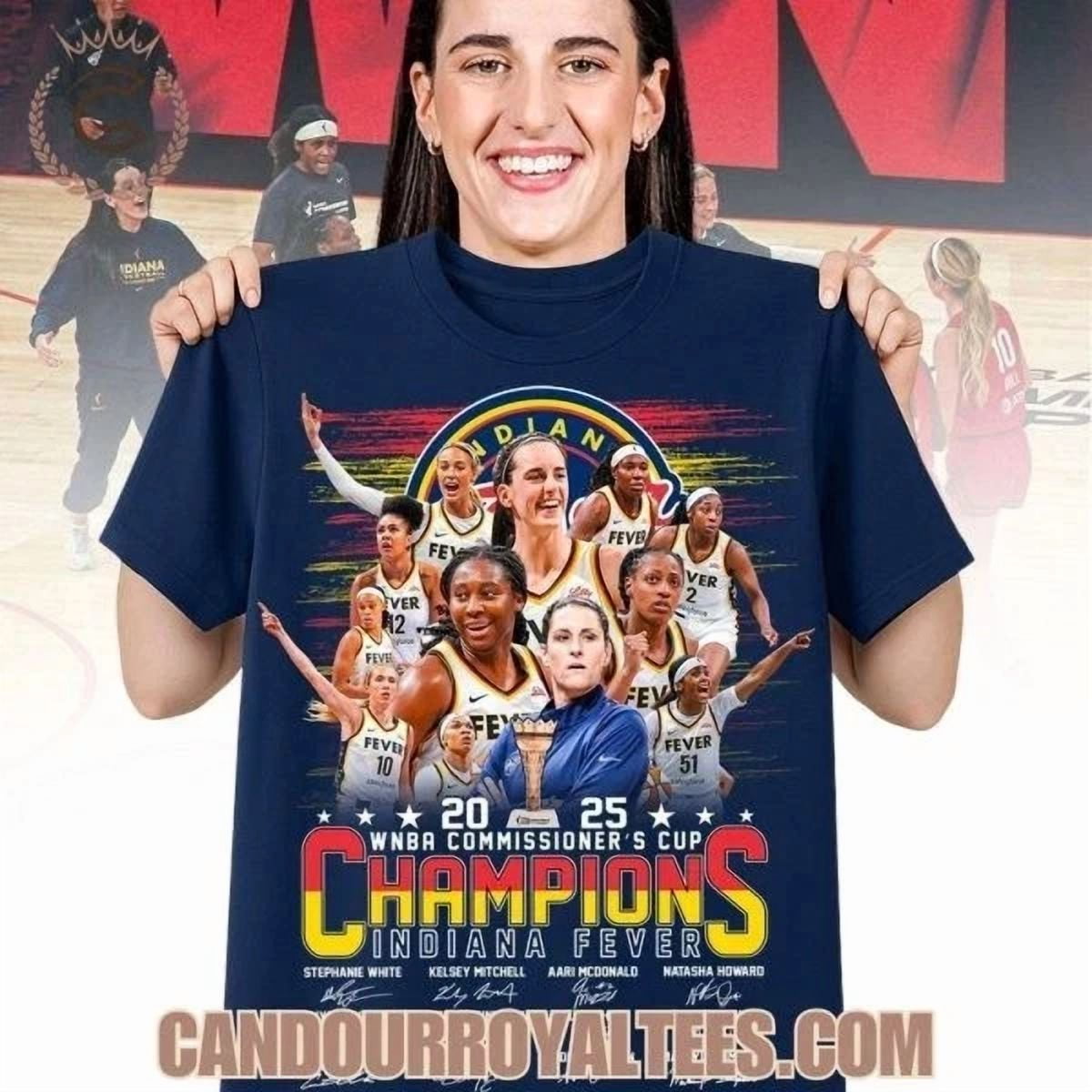 2025 WNBA Commissioner’s Cup Champions Indiana Fever T-Shirt - Walmart.com
