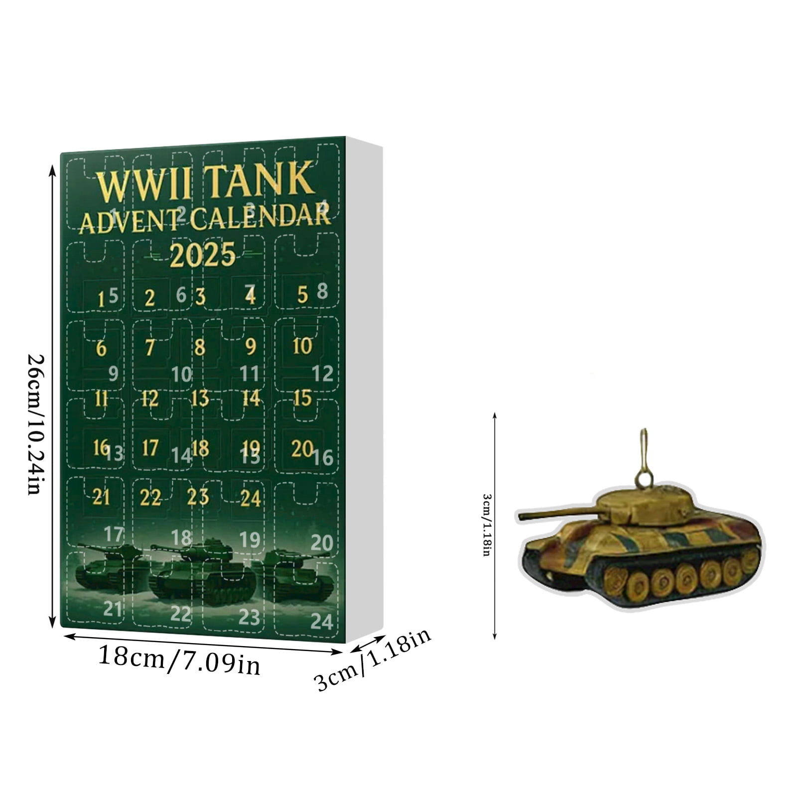 2025 WWII Tank Advent Calendar – 24 Days of Iconic Tank, 2D Christmas ...