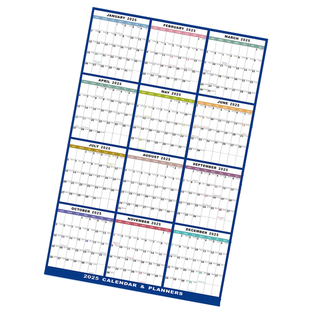 2025 Wall Calendar Foldable Hanging Calendar School Year Calendar for ...