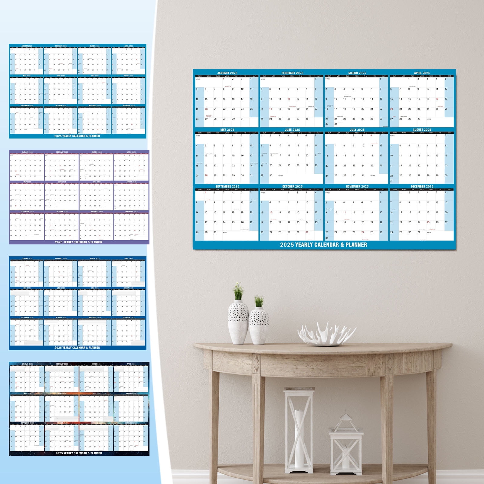 2025 Wall Calendar Large 32x48" Erasable Dry Erase Calendar with Marker ...