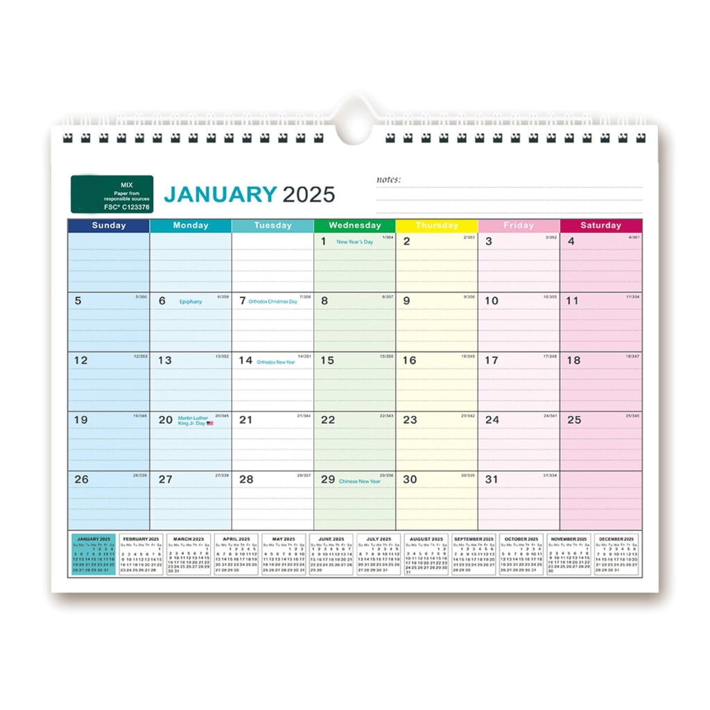 2025 Wall Calendar School Year Calendar Hanging Calendar School ...