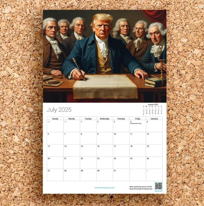 2025 Wall Calendar - Trump Wall Calendar, Monthly Wall Calender 12 ...