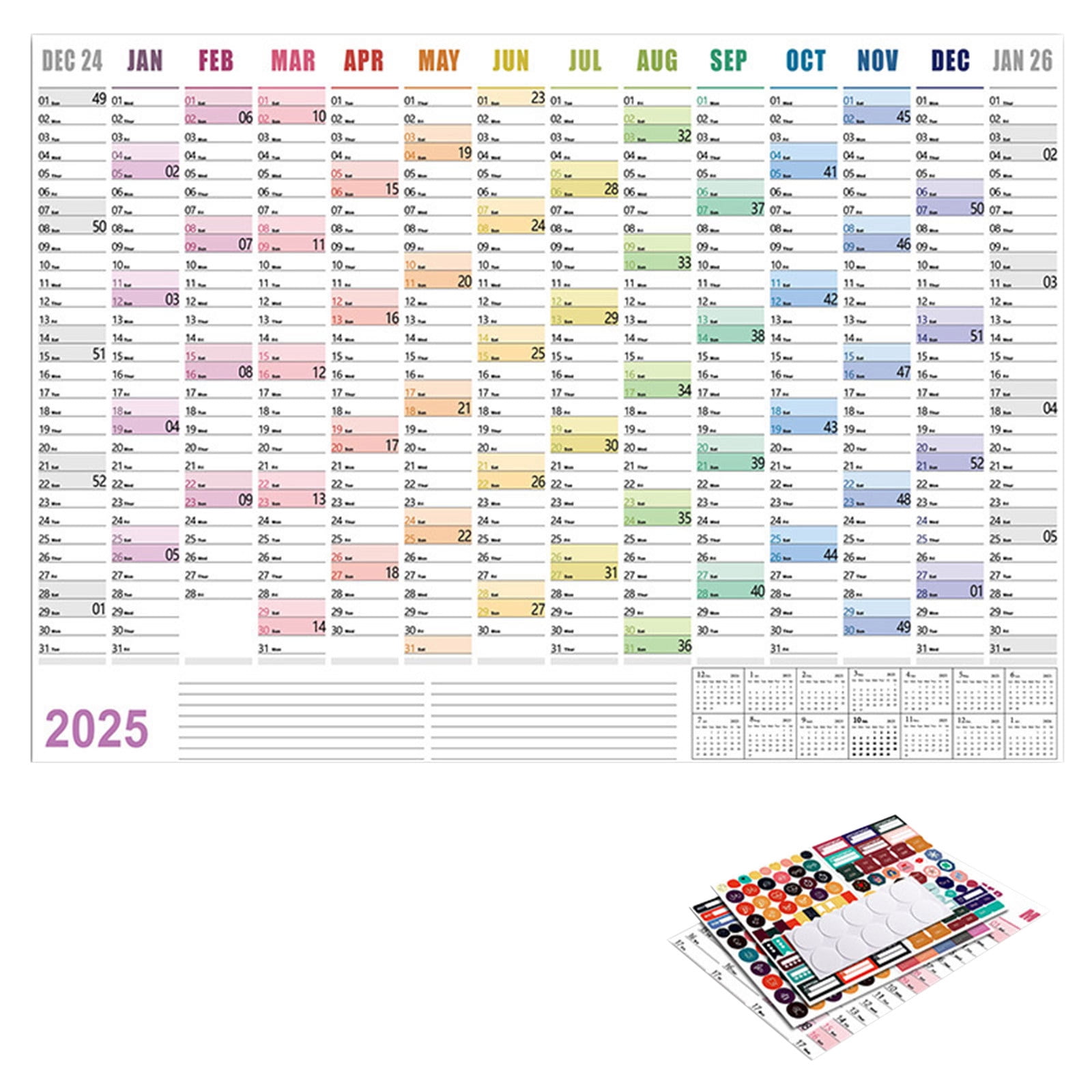 2025 Wall Calendars Large Dry Erase Calendar For Wall Poster Calendar 3 ...