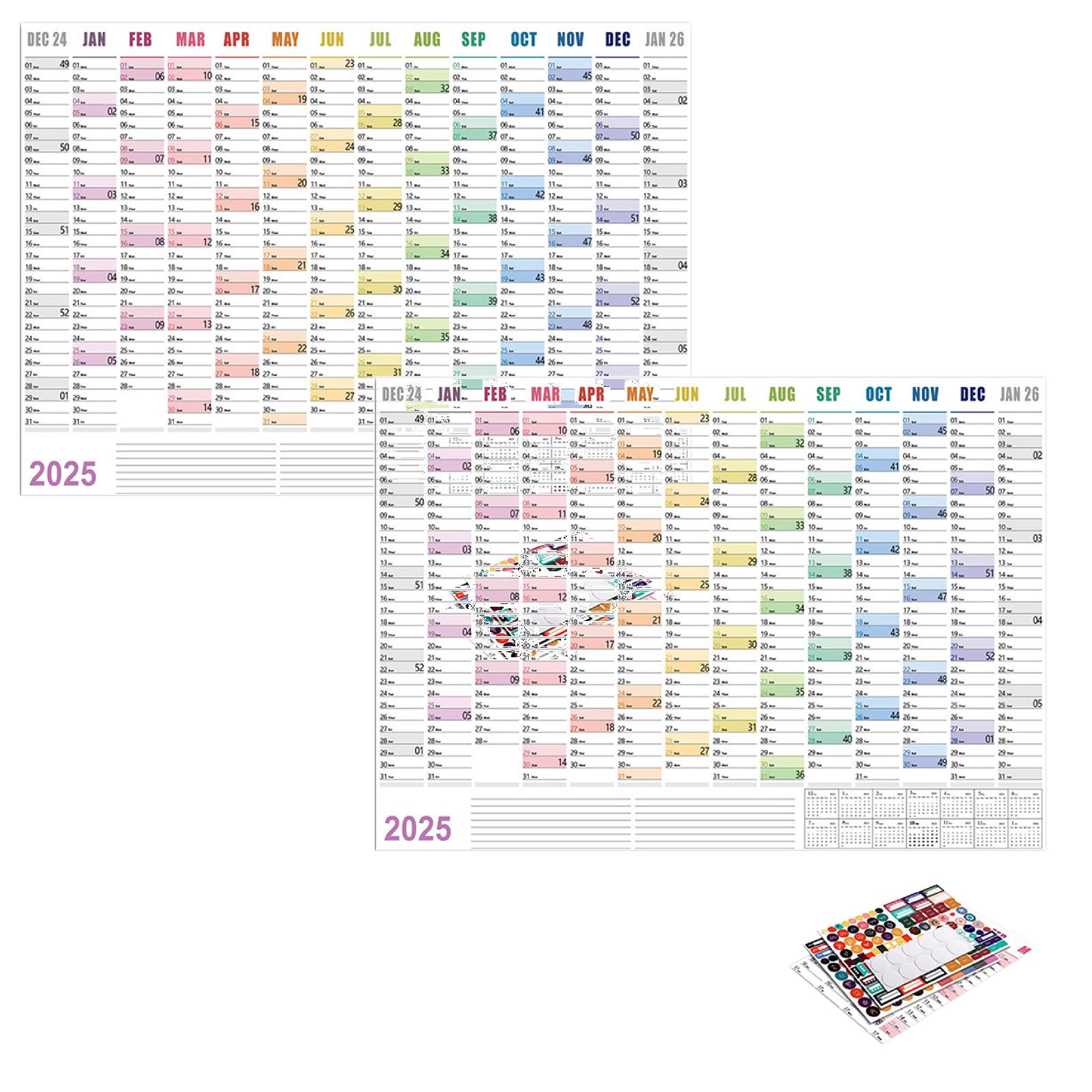 2025 Wall Calendars Large Dry Erase Calendar For Wall Poster Calendar 3 ...