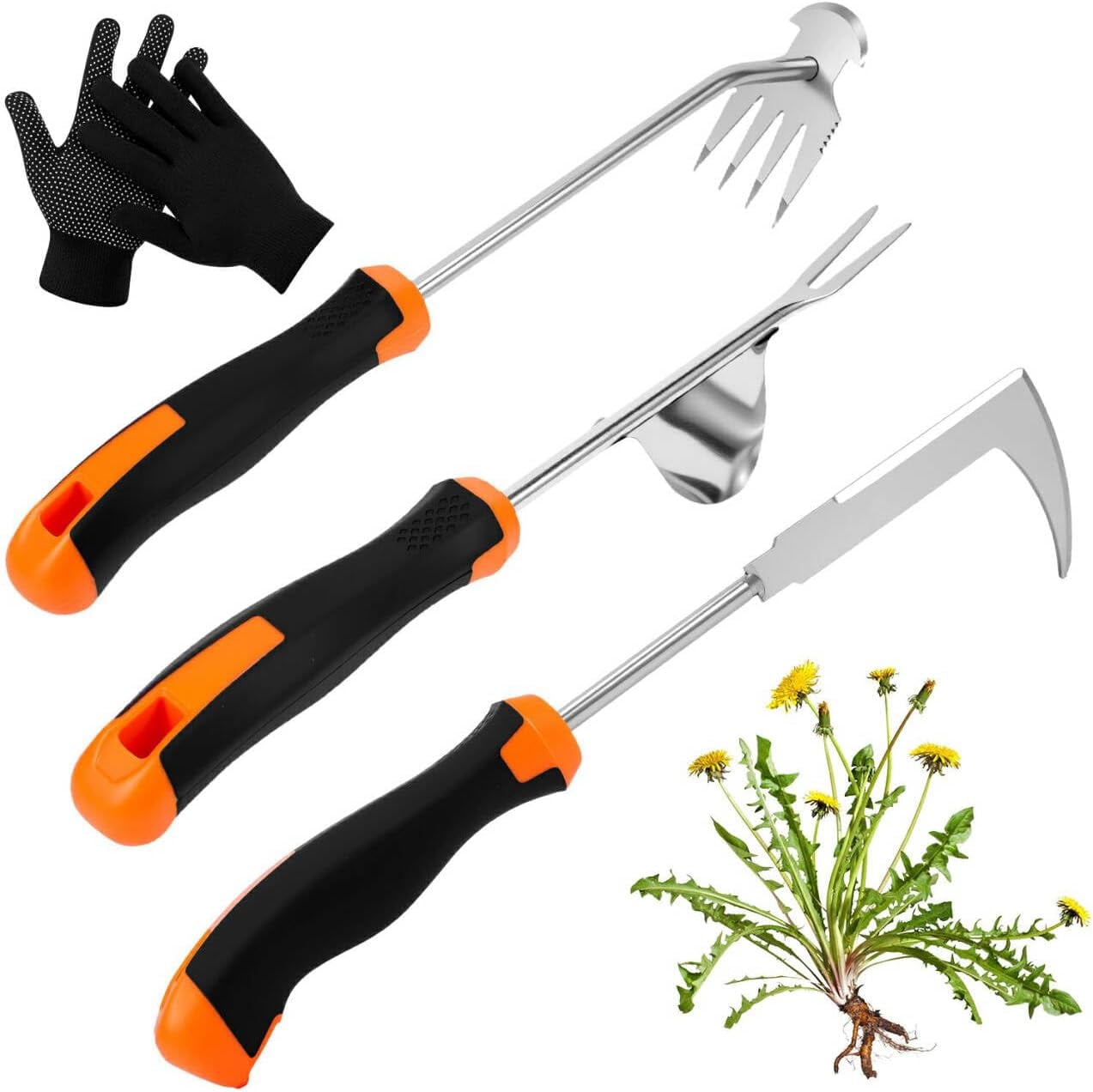 2025 Weed Puller Tool, 4 Pack New Garden Stainless Steel Weeder Tool ...