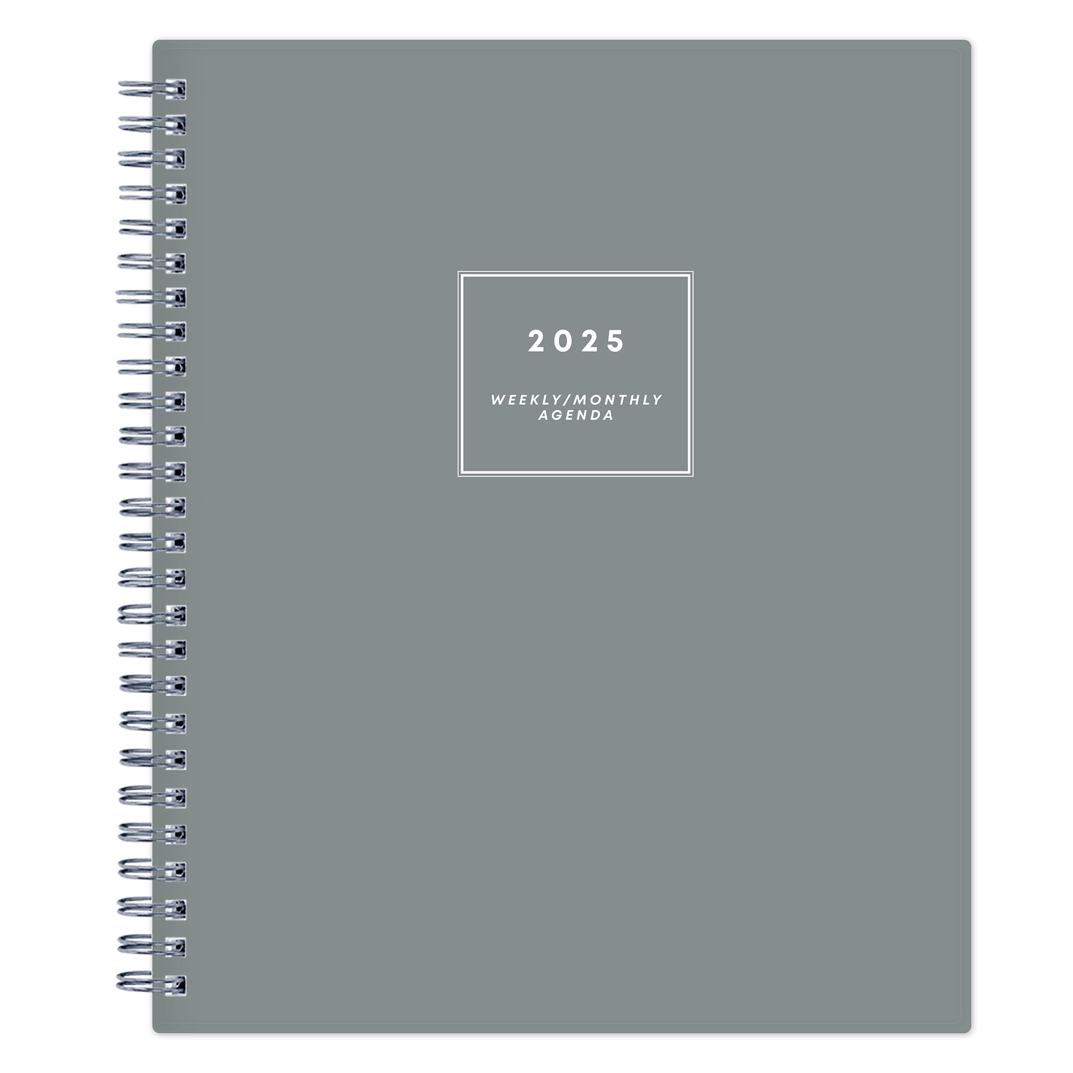 2025 Weekly Monthly Planner, 7x9, Blue Sky, Solid Slate Gray - Walmart.com