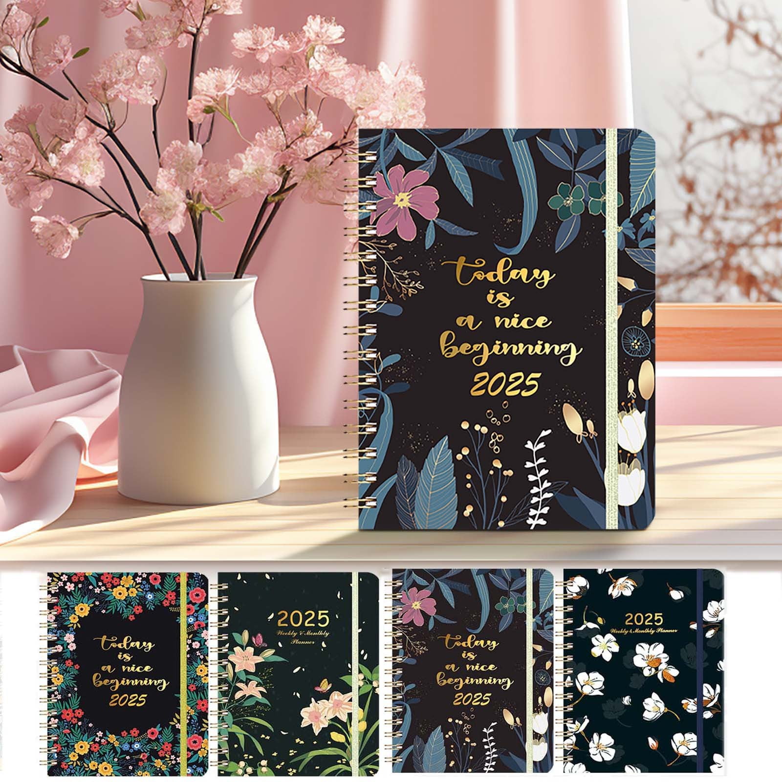 2025 Weekly Planner A5 Spiral Notebook Calendar Compact Organizer ...