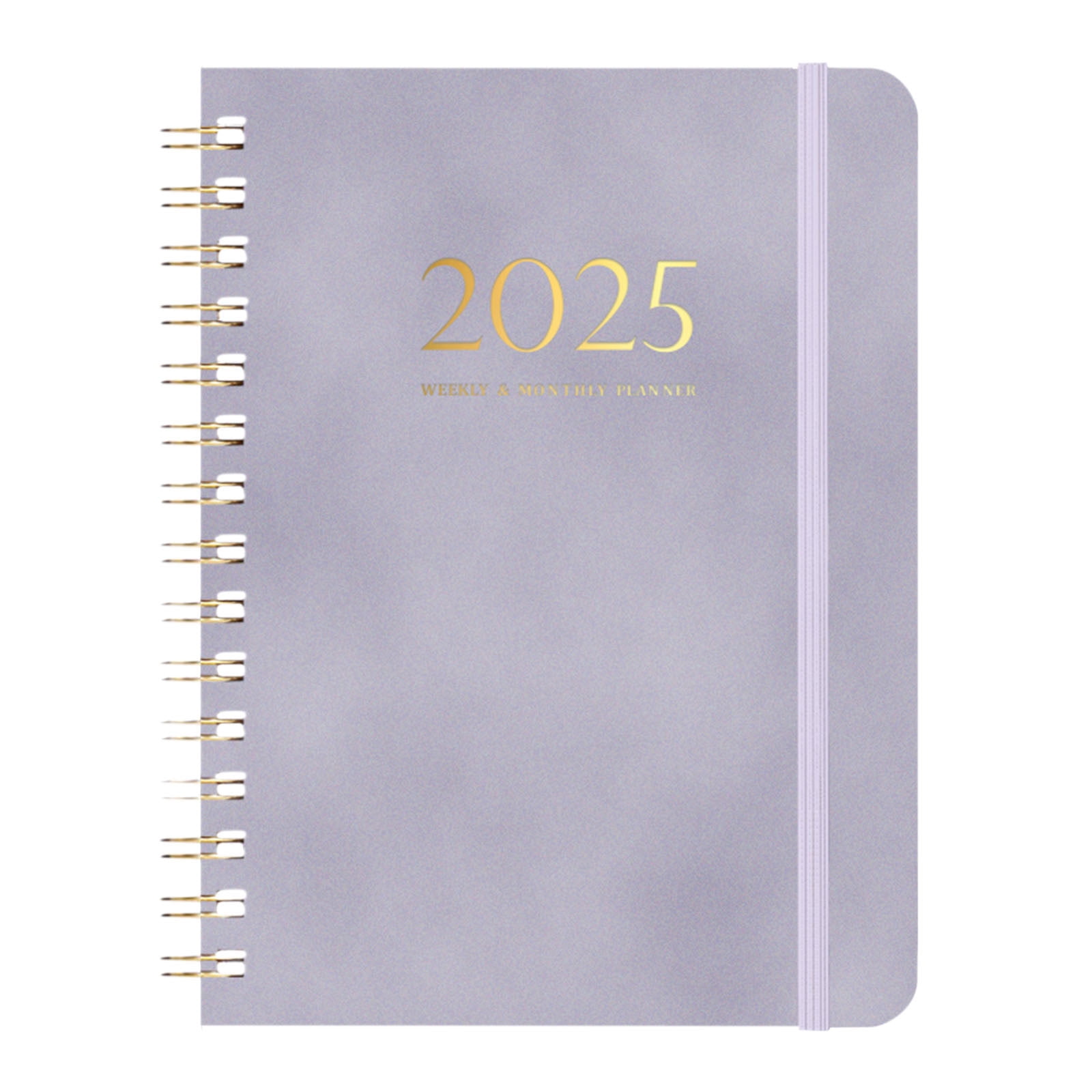2025 Weekly Planner Diary A5 Taped Notebook with 140 GSM Thick Paper,Elastic Strap & 360 Coil ...