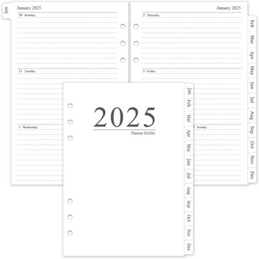 2025-2026 Weekly & Monthly Planner Refill, A5 Planner Inserts for 6 Holes, Apr. 2025 - Jun. 2026 ...