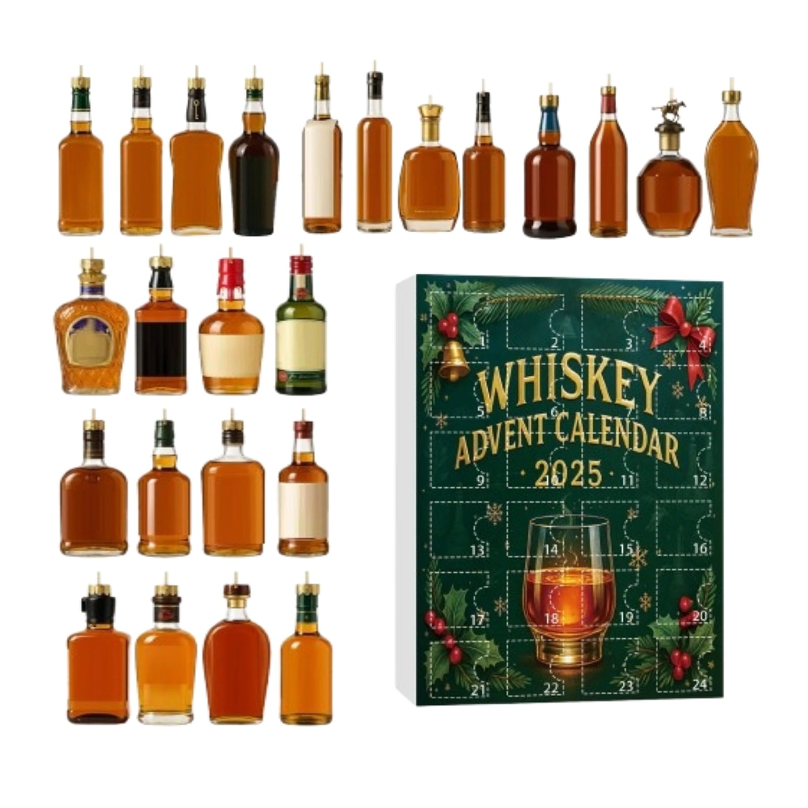 2025 Whiskey Advent Calendar for Him: 24 Premium Whiskey Pendants ...
