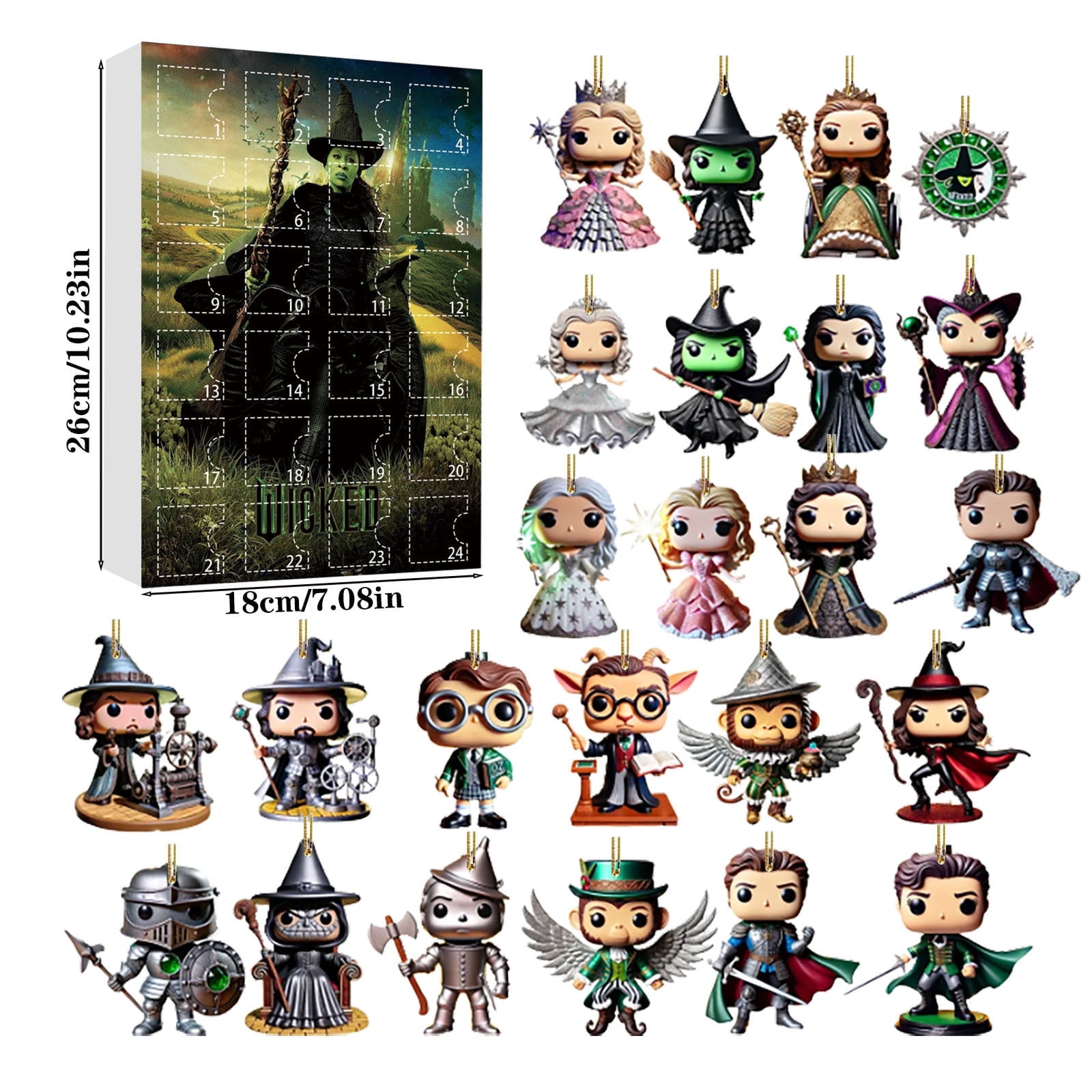 2025 Wicked Advent Calendar, 24 Days Advent Calendar with Blind Box 24 ...