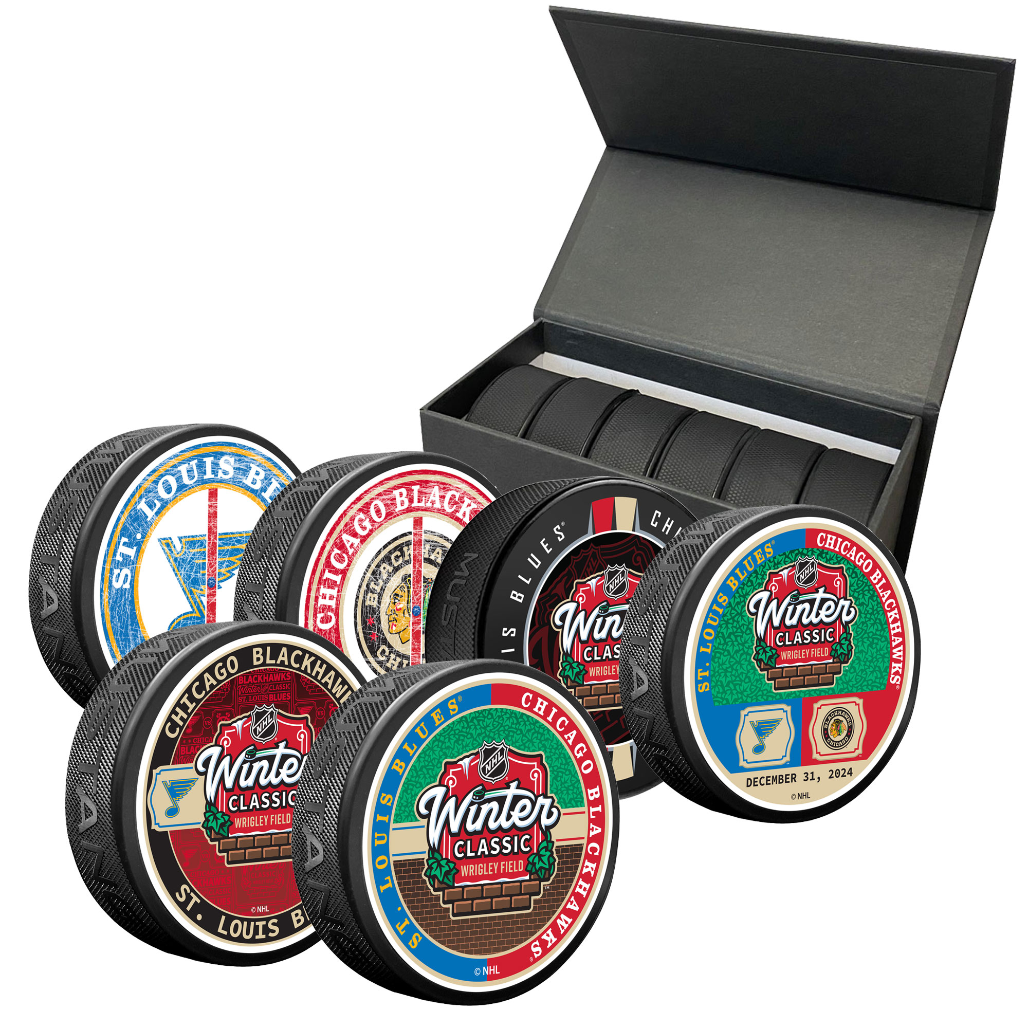 2025 Winter Classic Six-Pack Hockey Puck Set - Walmart.com