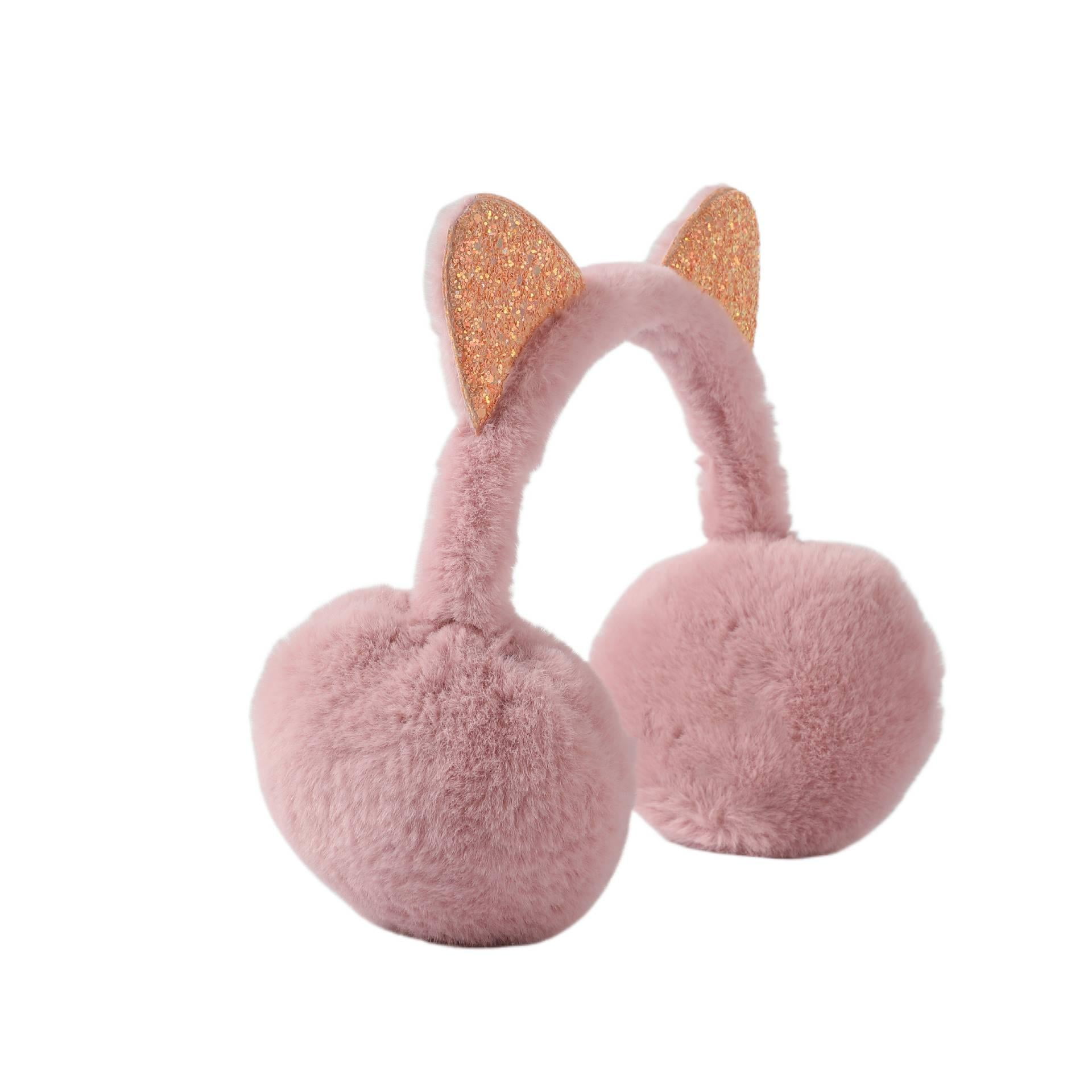 2025 Winter Cute Cat Ear Ear Muffs Thickened Plush Ear Warmers Outdoor ...