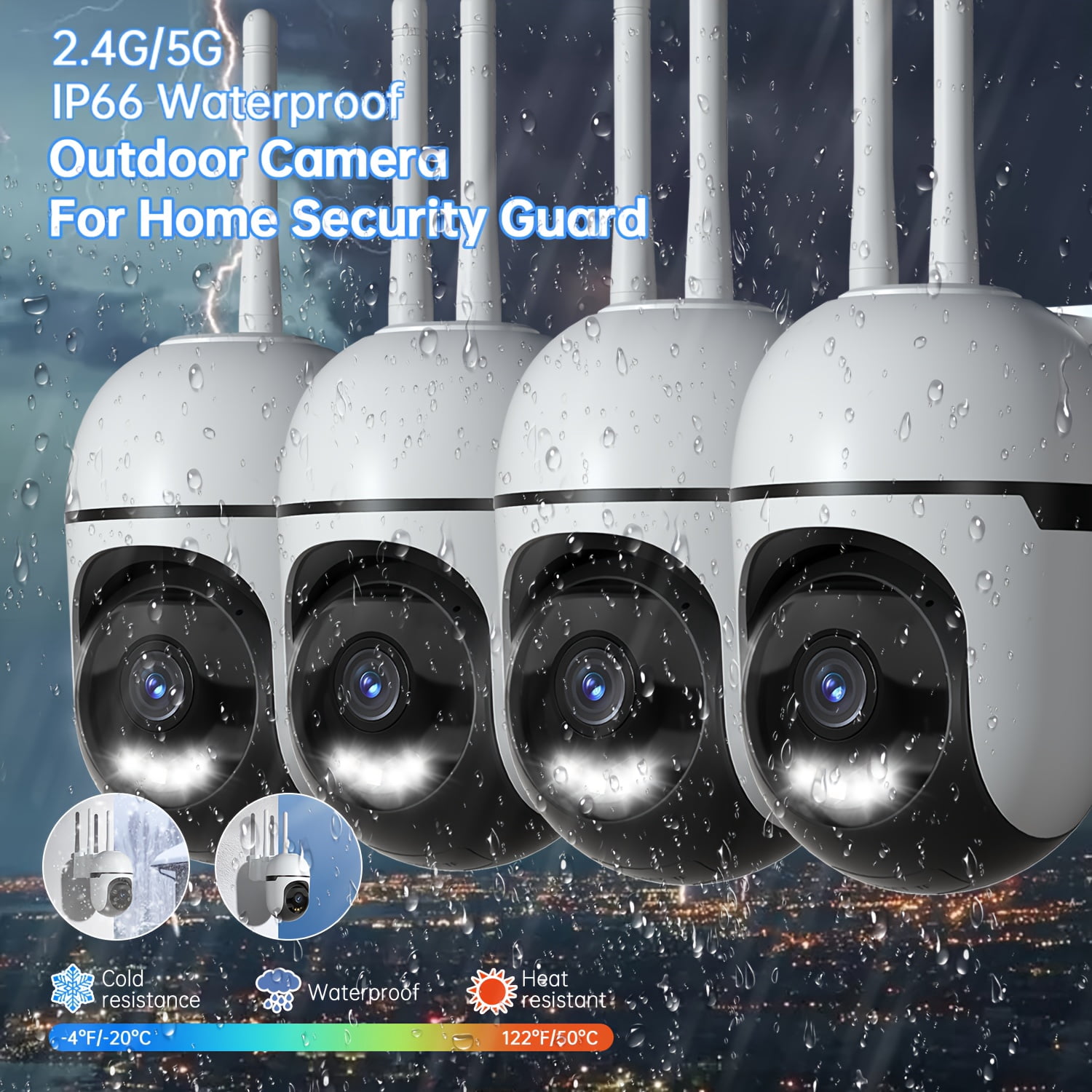2025 Wireless Security Camera 3MP HD 130° View, 360° Tracking, Human ...