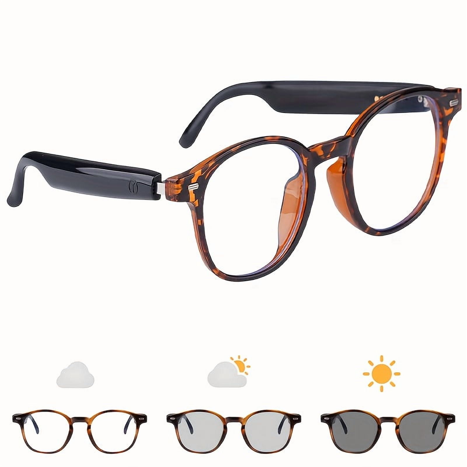 2025 Wireless Smart Audio Glasses - 6.0, Auto - Dimming Lenses (3s ...