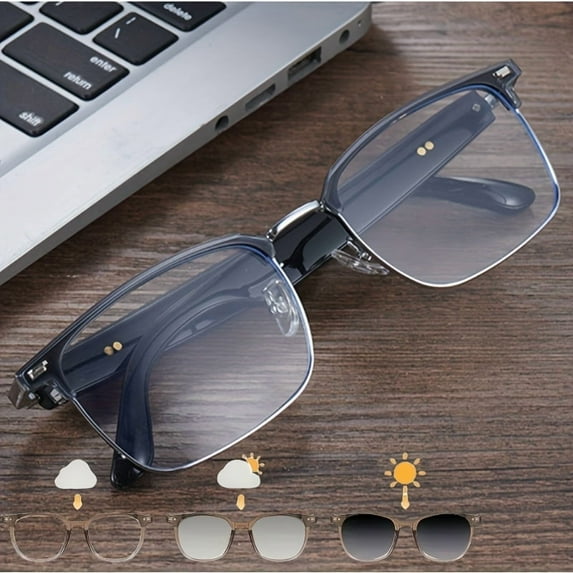 2025 Wireless Smart Glasses with Auto-dimming Lenses, Touch Control ...
