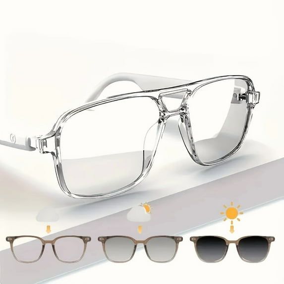 2025 Wireless Smart Glasses with Auto-dimming Lenses, Touch Control ...