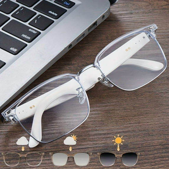 2025 Wireless Smart Glasses with Auto-dimming Lenses, Touch Control ...