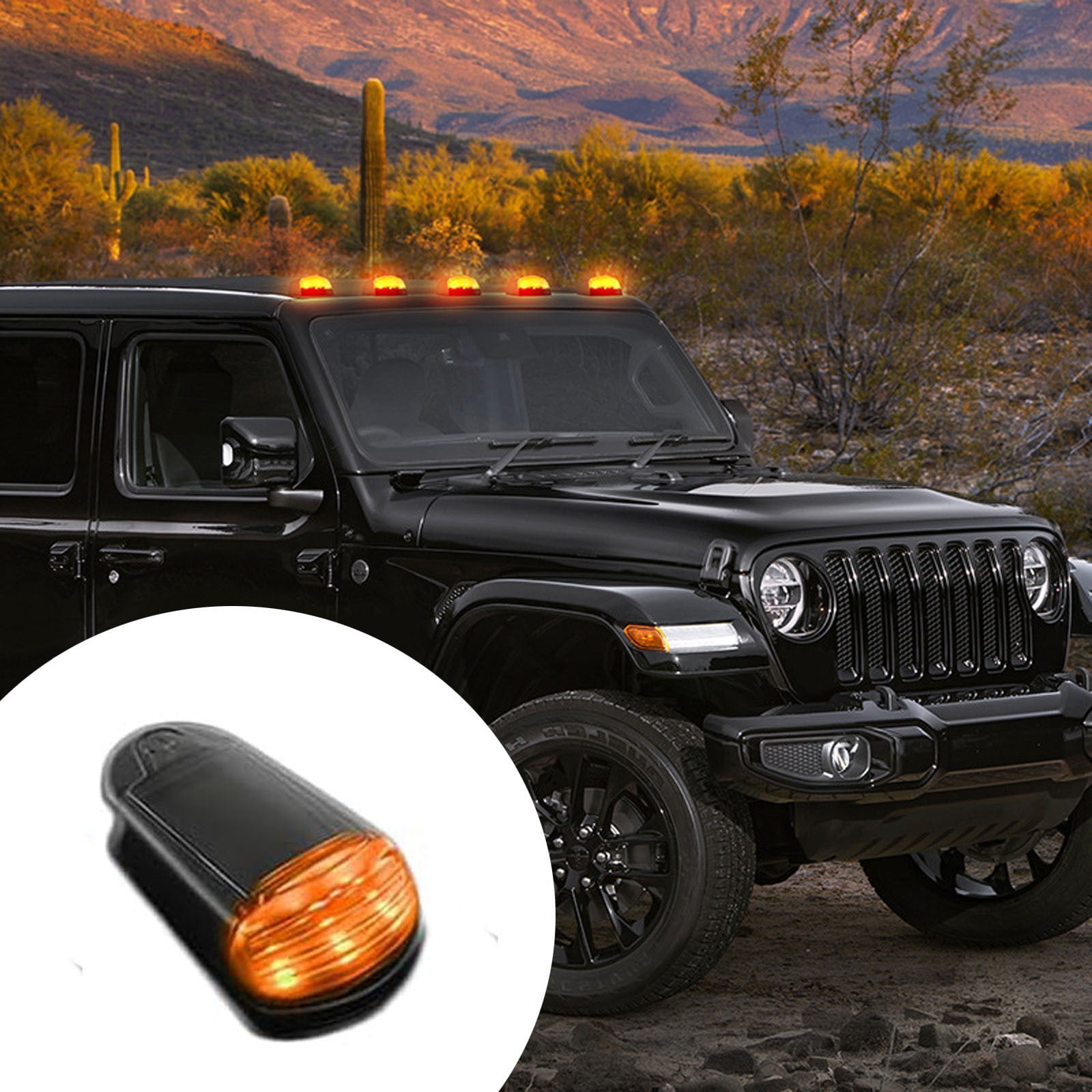 2025 Wireless Solar Cab Lights - 7 Color Solar-Powered Roof Lights with ...