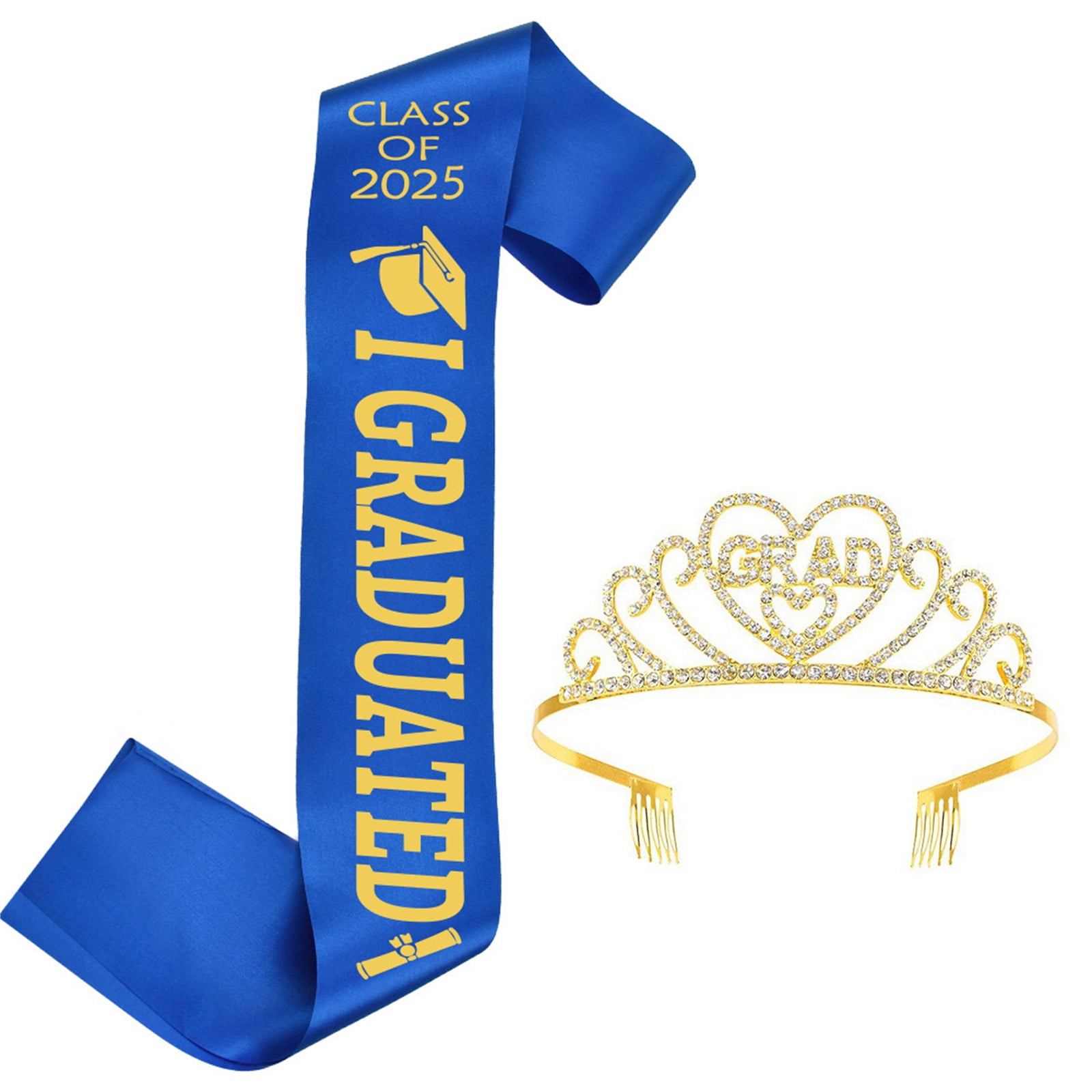 2025 Women's Graduation Crowns and Sash Set Unisex Graduation Etiquette ...