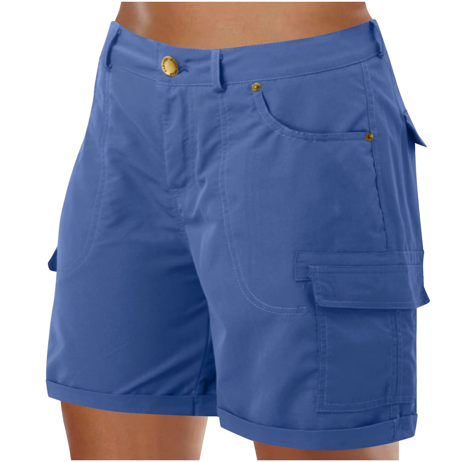 2025 Women's High Waisted Cargo Shorts with Pockets - Stretchy Loose ...