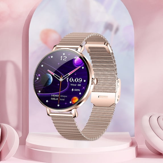 2025 Women's Smartwatch | AMOLED Spherical Screen | Bluetooth Calling ...