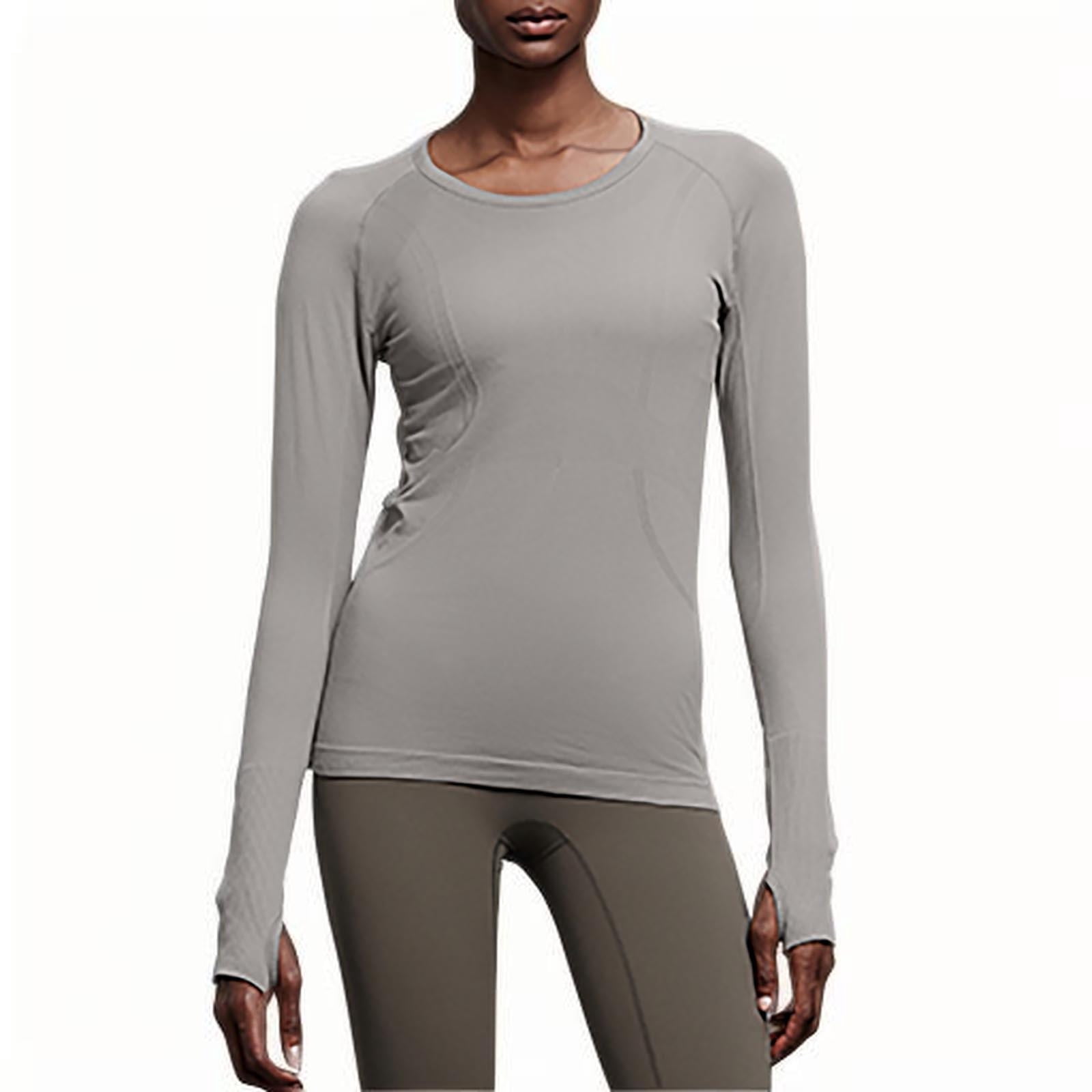 2025 Women's Workout Tops Long Sleeve Shirts Yoga Sports Breathable Gym ...